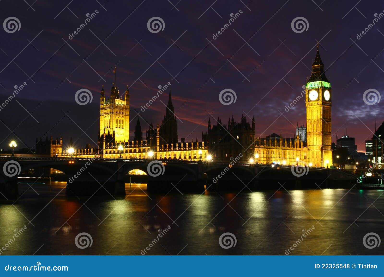London Skyline and Big Ben, England Stock Photo - Image of dawn ...