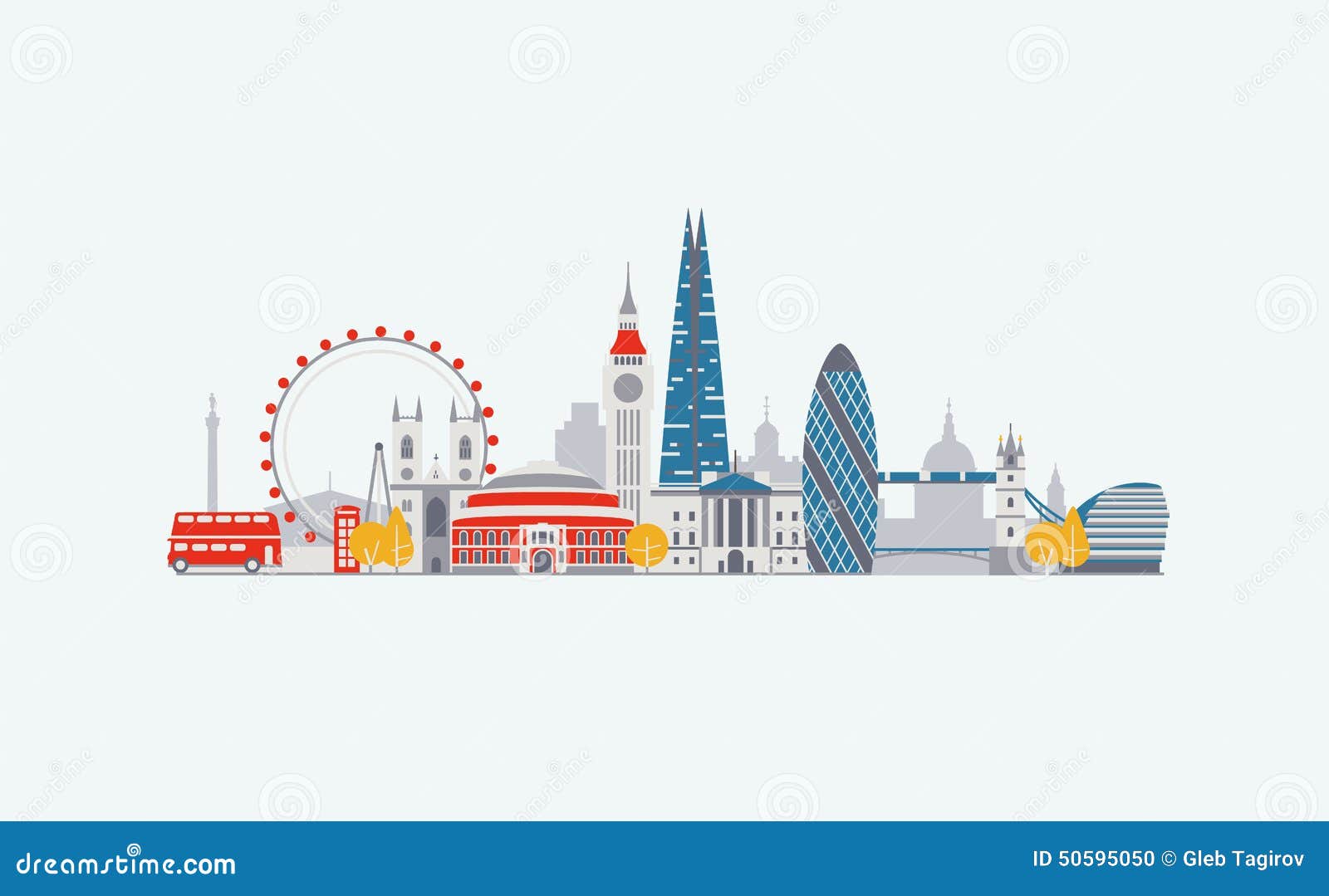 London skyline stock vector. Illustration of skyline - 50595050