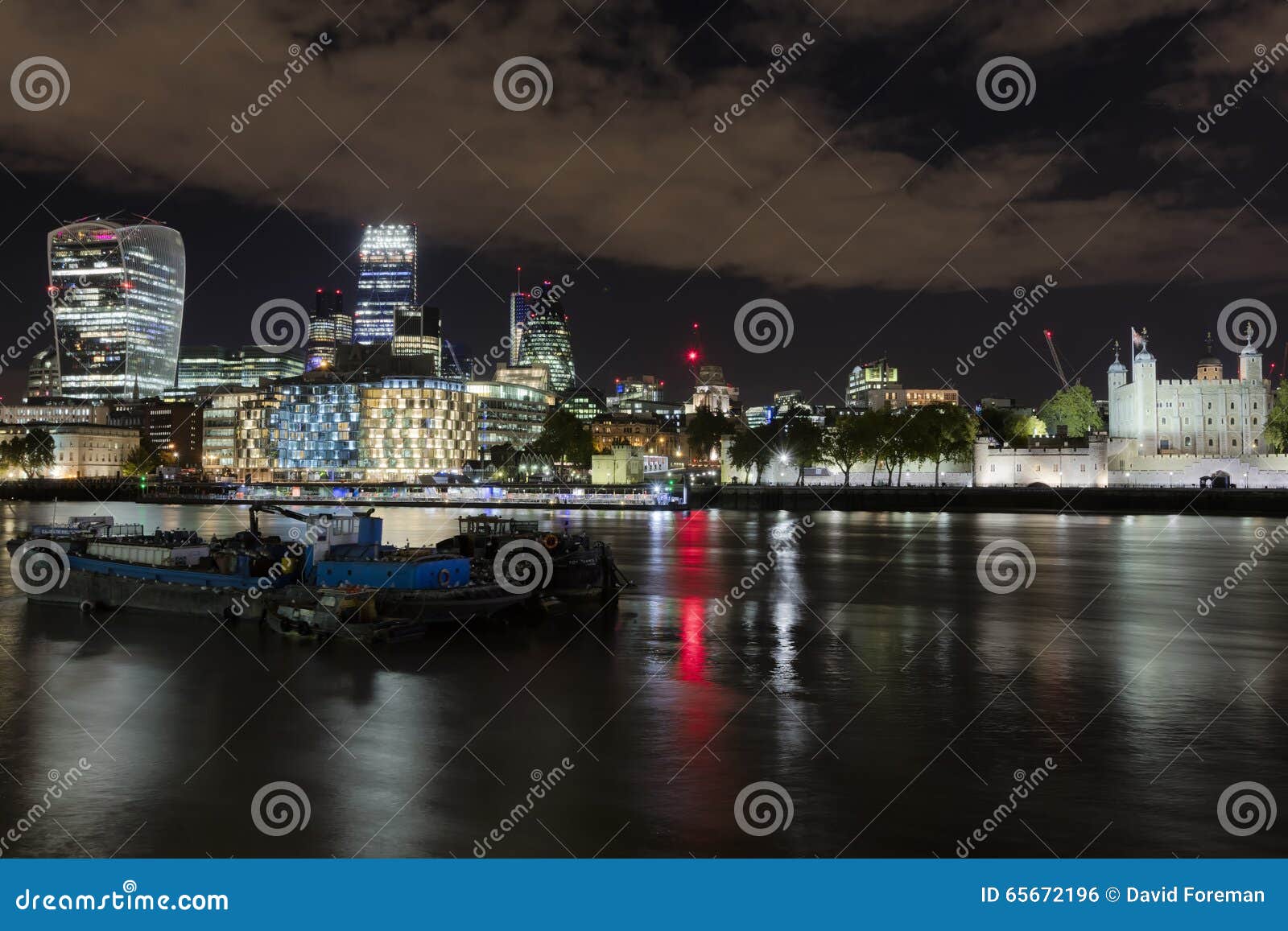 London Skyline at Night stock photo. Image of britain - 65672196