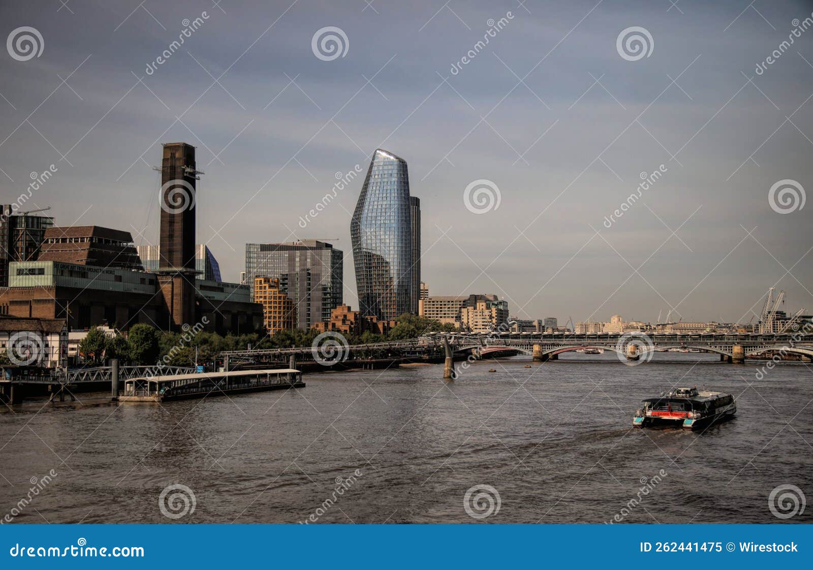 London Skyline on the River Thames Editorial Image - Image of ...