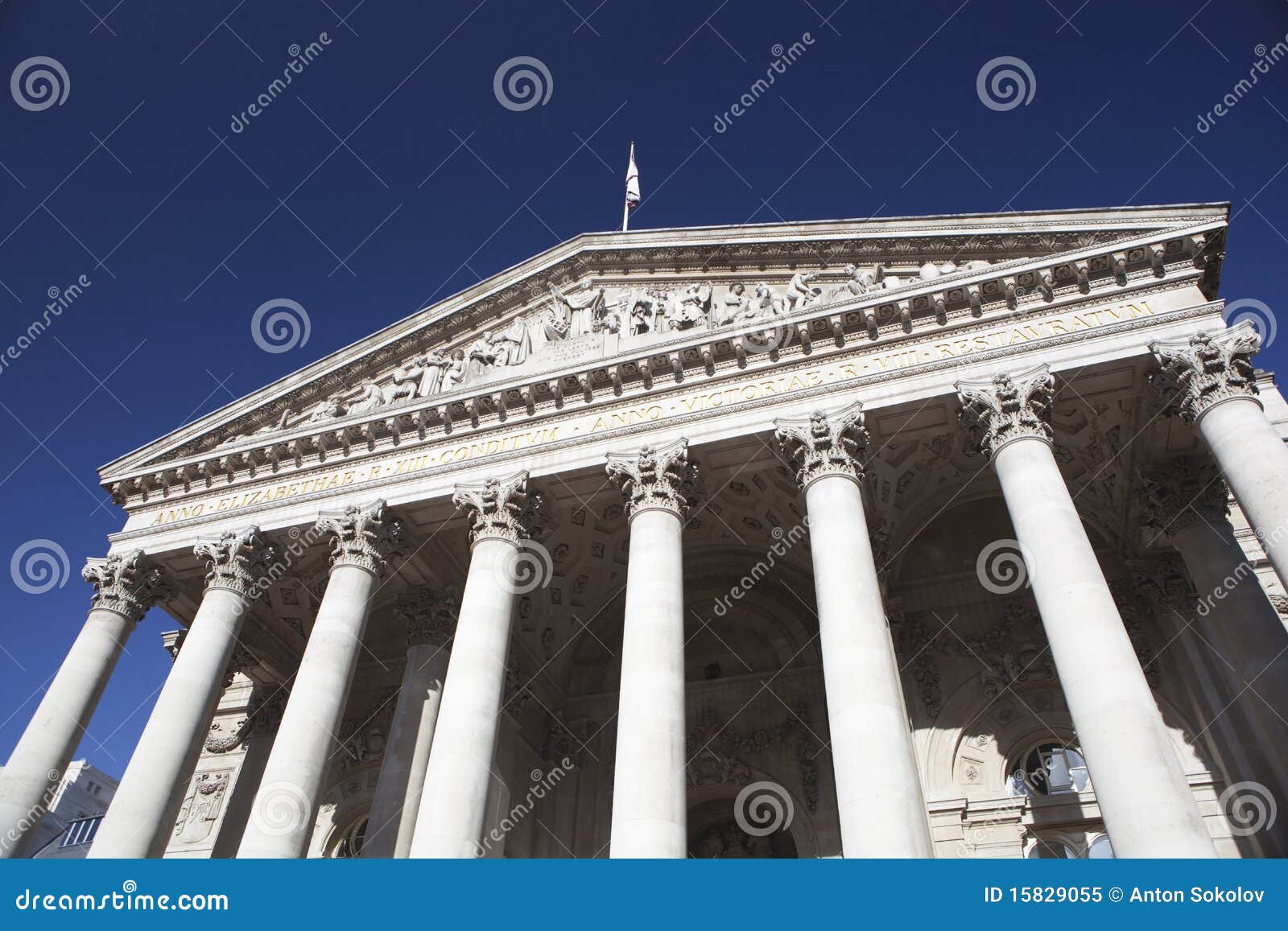 London Stock Exchange stock image. Image of scene, colonnade - 15829055