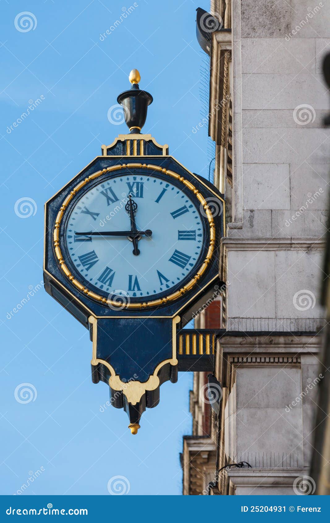London street clock stock image. Image of time, urban - 25204931