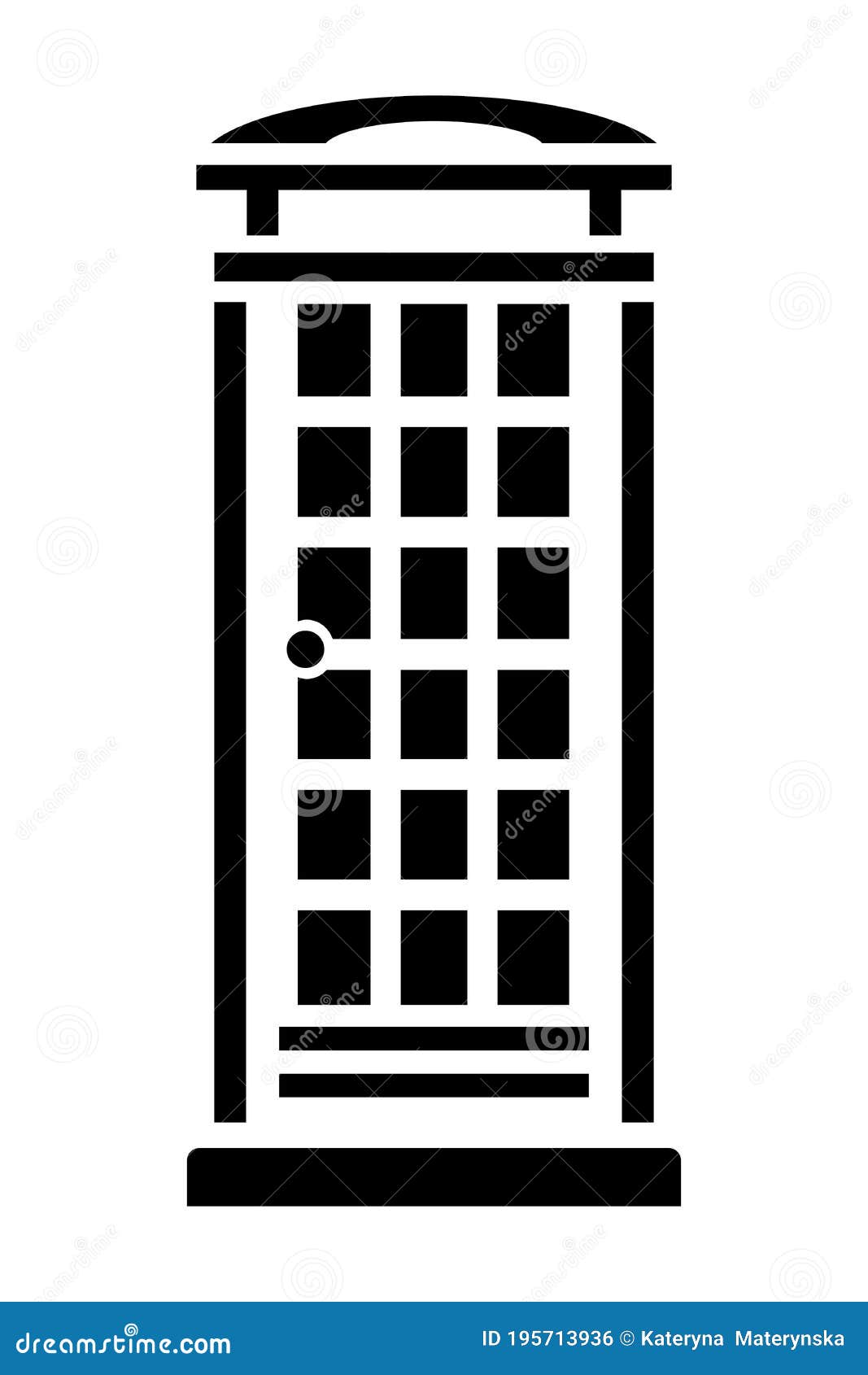 London Telephone Booth. Icon Vector Stock Vector - Illustration of ...