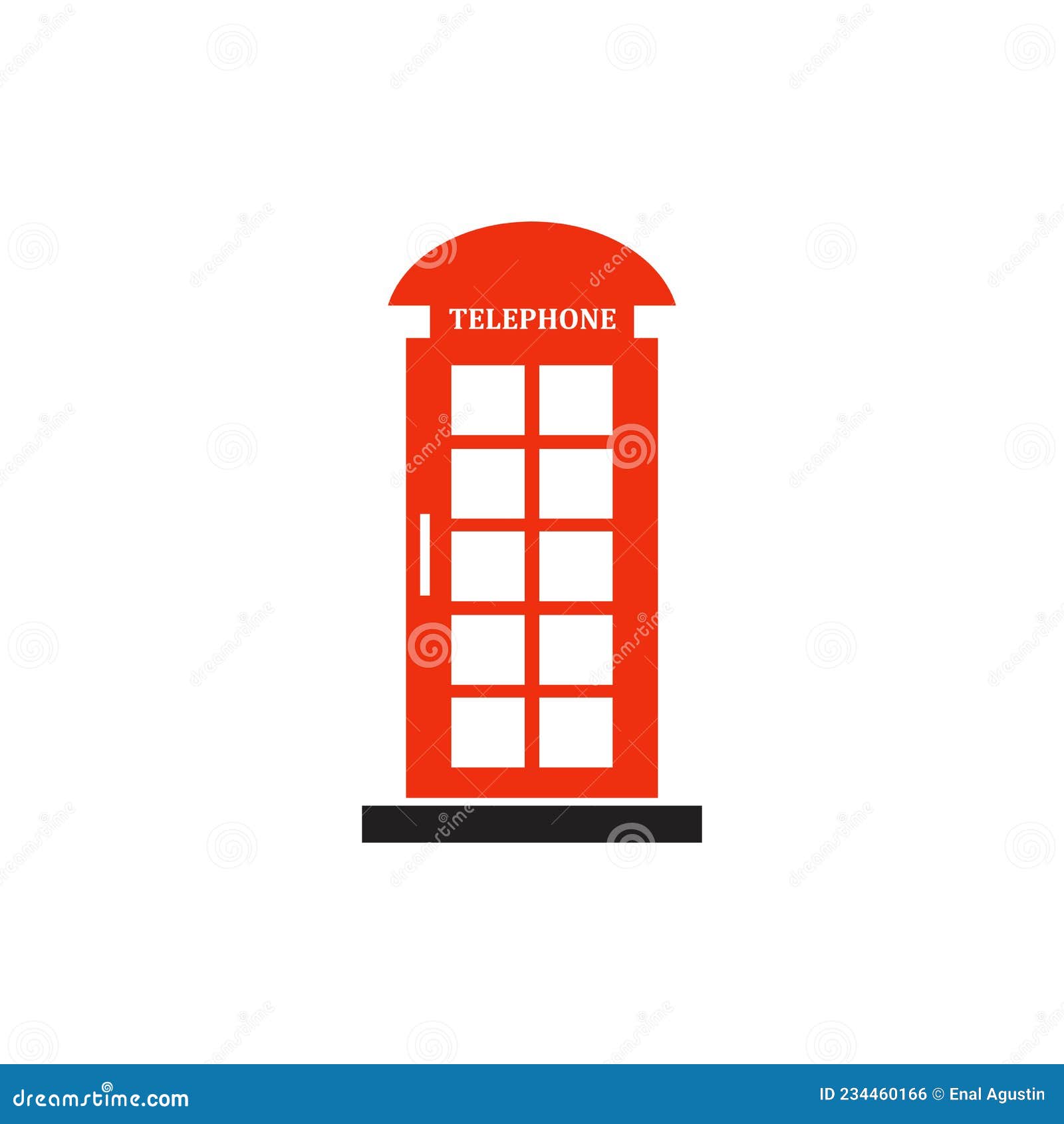 London Telephone Box Logo Design Stock Vector - Illustration of english ...