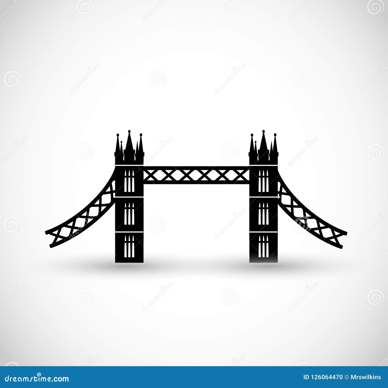 London Tower Bridge Icon Vector Stock Vector - Illustration of element ...