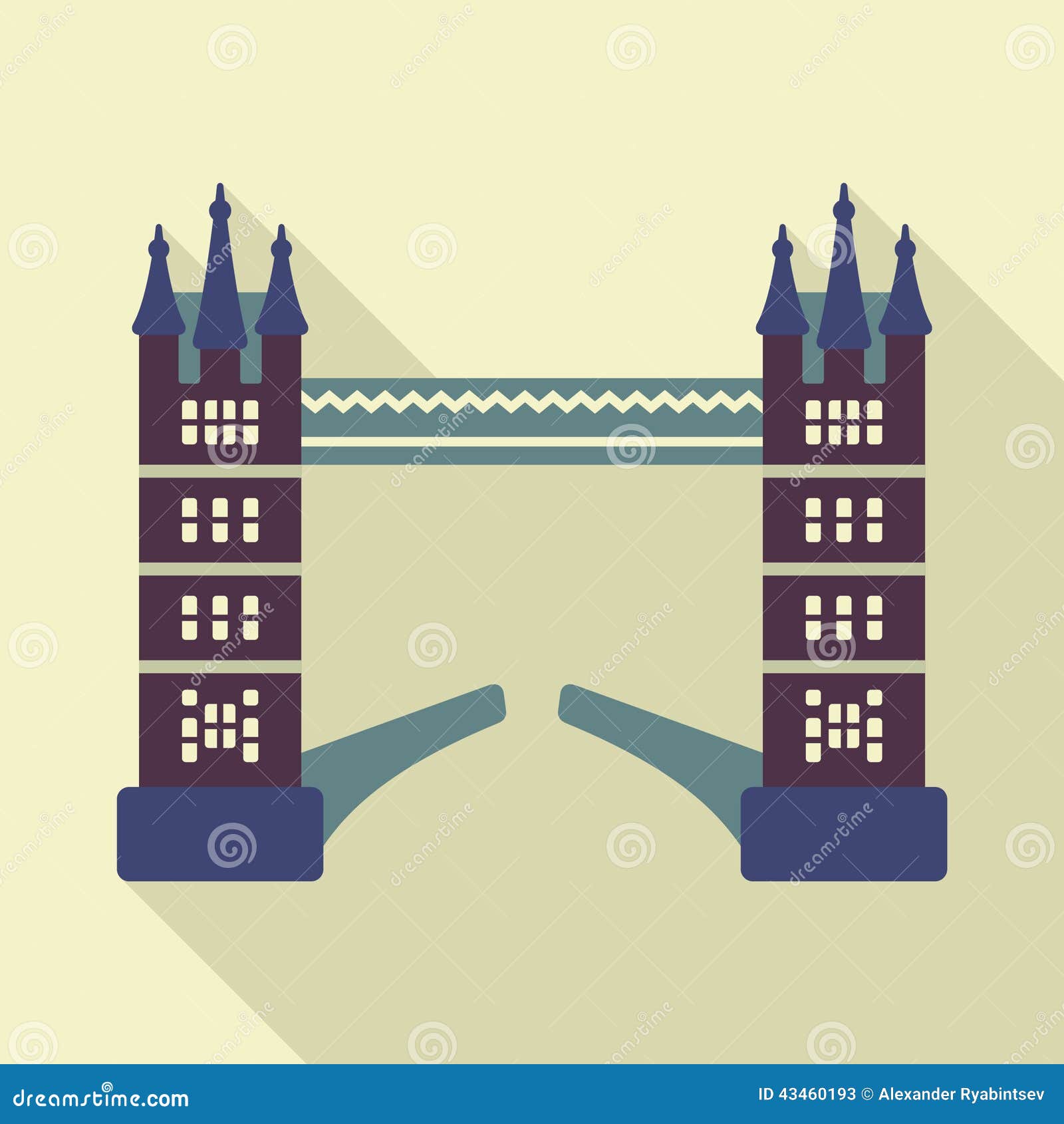 London Tower Bridge Across The River Thames. Famous Landmark Building ...