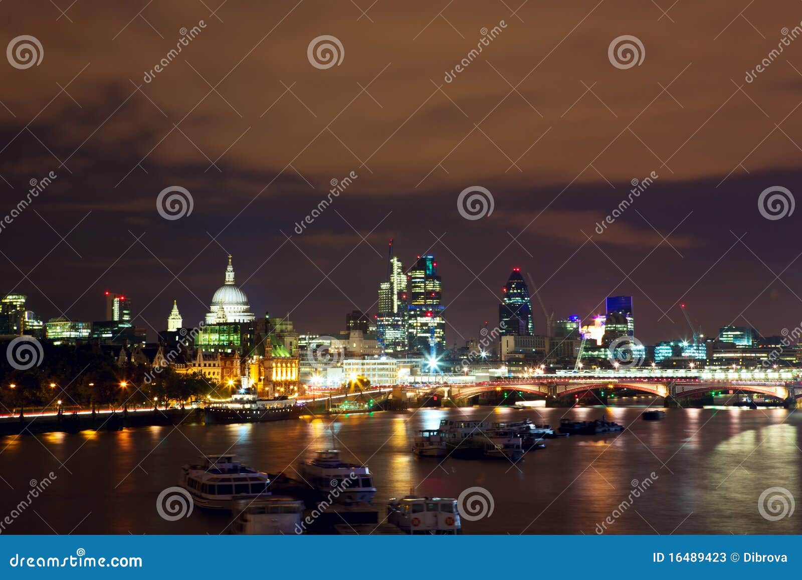 London at twilight stock image. Image of city, skyscraper - 16489423