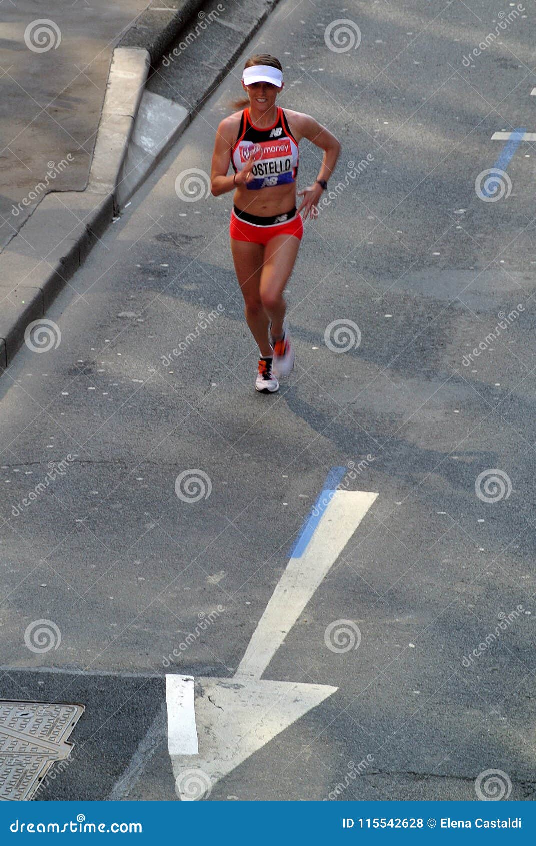 London,uk. April 2018: Elite Runner of the London Marathon Editorial ...