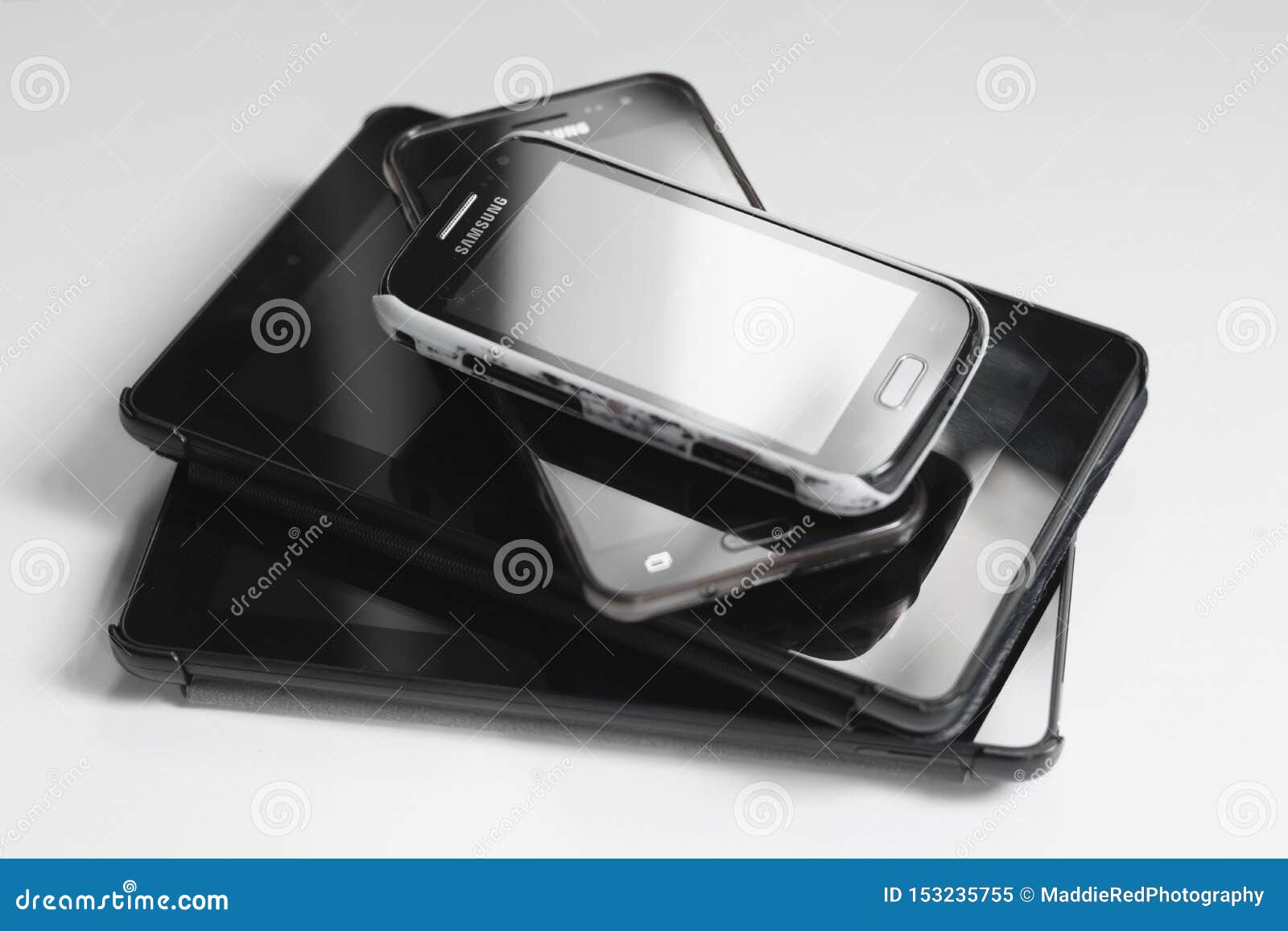 London / UK July 11th 2019 - Stack of Tablets and Samsung Cell Phones ...