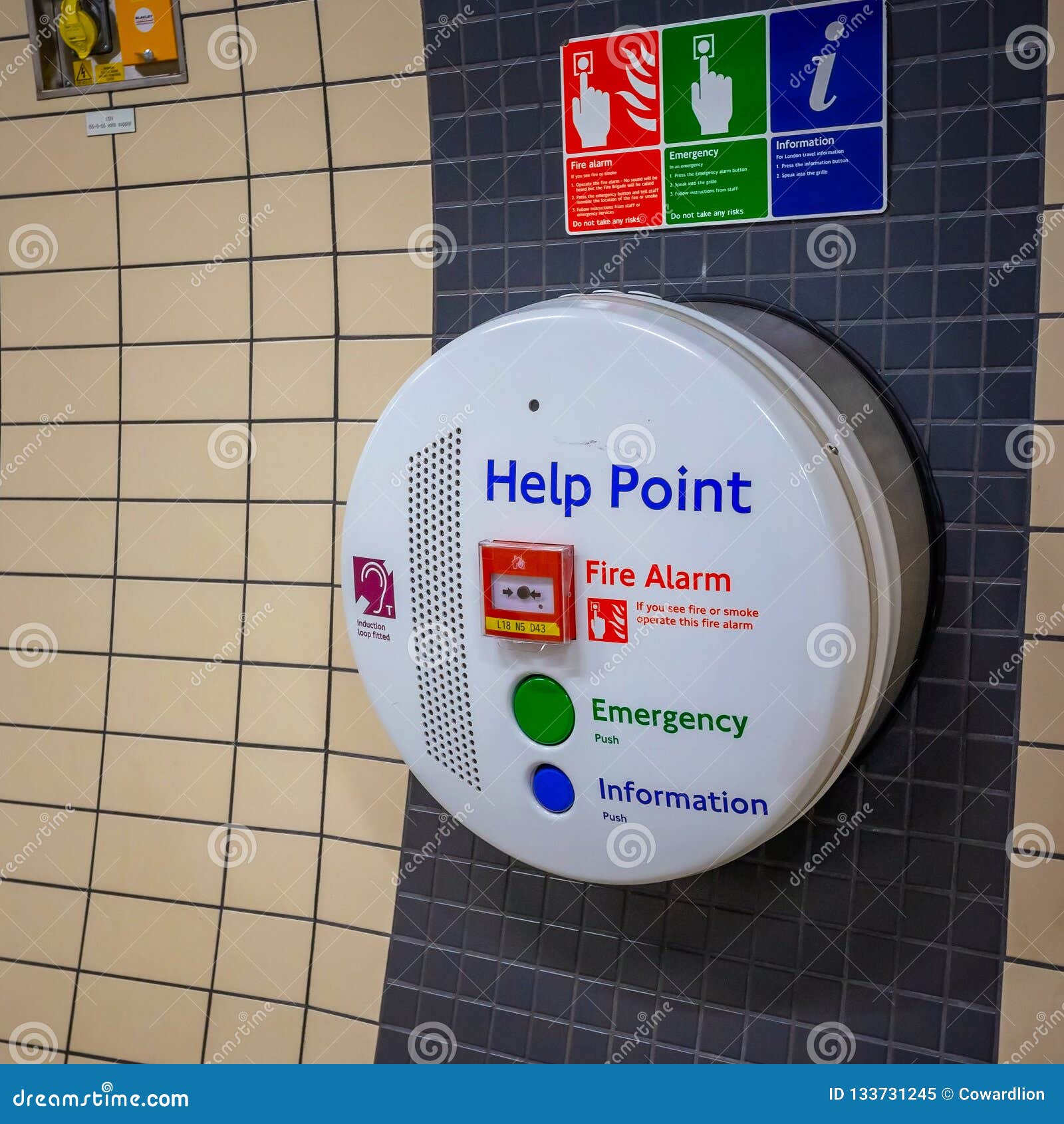 Help Point Panel in a London Underground Station Editorial Image ...