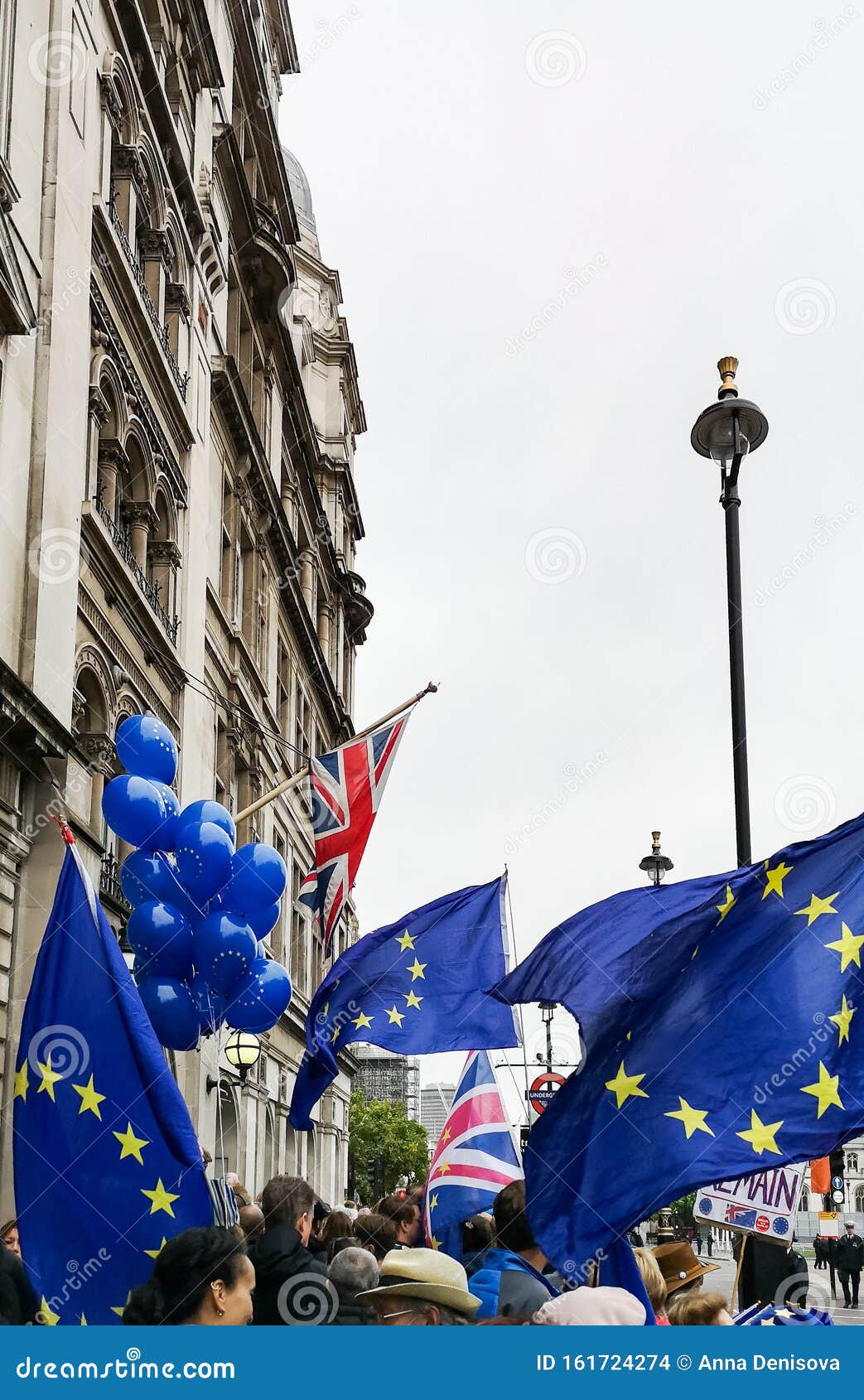 Anti Brexit Protest In London Near Parliament Editorial Stock Image