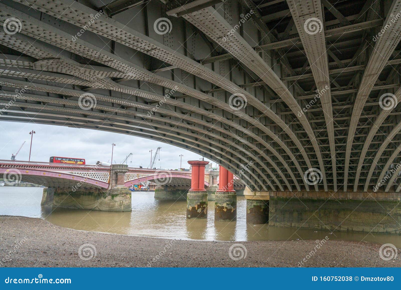 London, UK - October 2019: Bottom View of the Blackfriars Railway ...