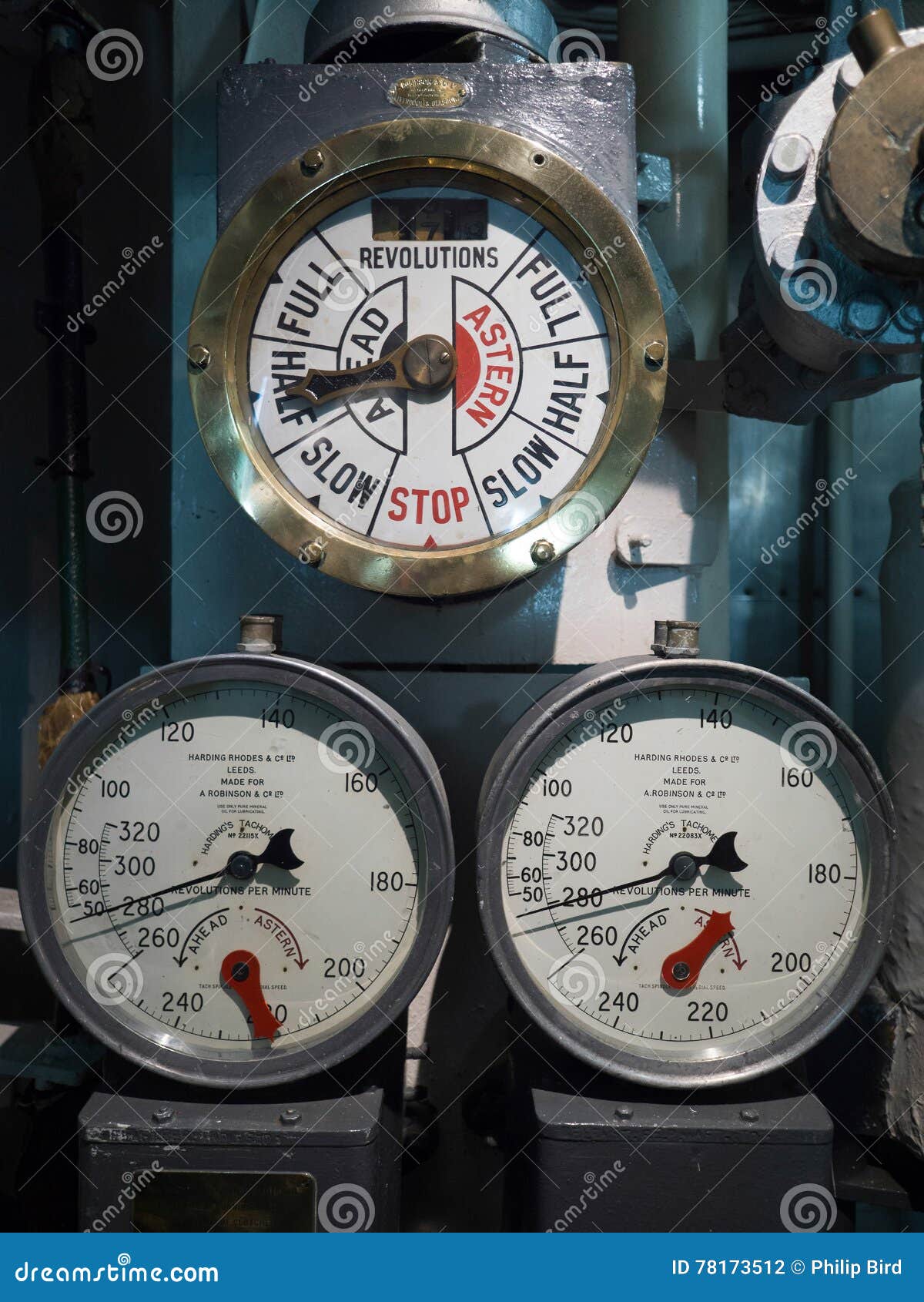 Speed Dials In Submarine USS Bowfin In Pearl Harbor, Oahu, Hawaii, USA ...