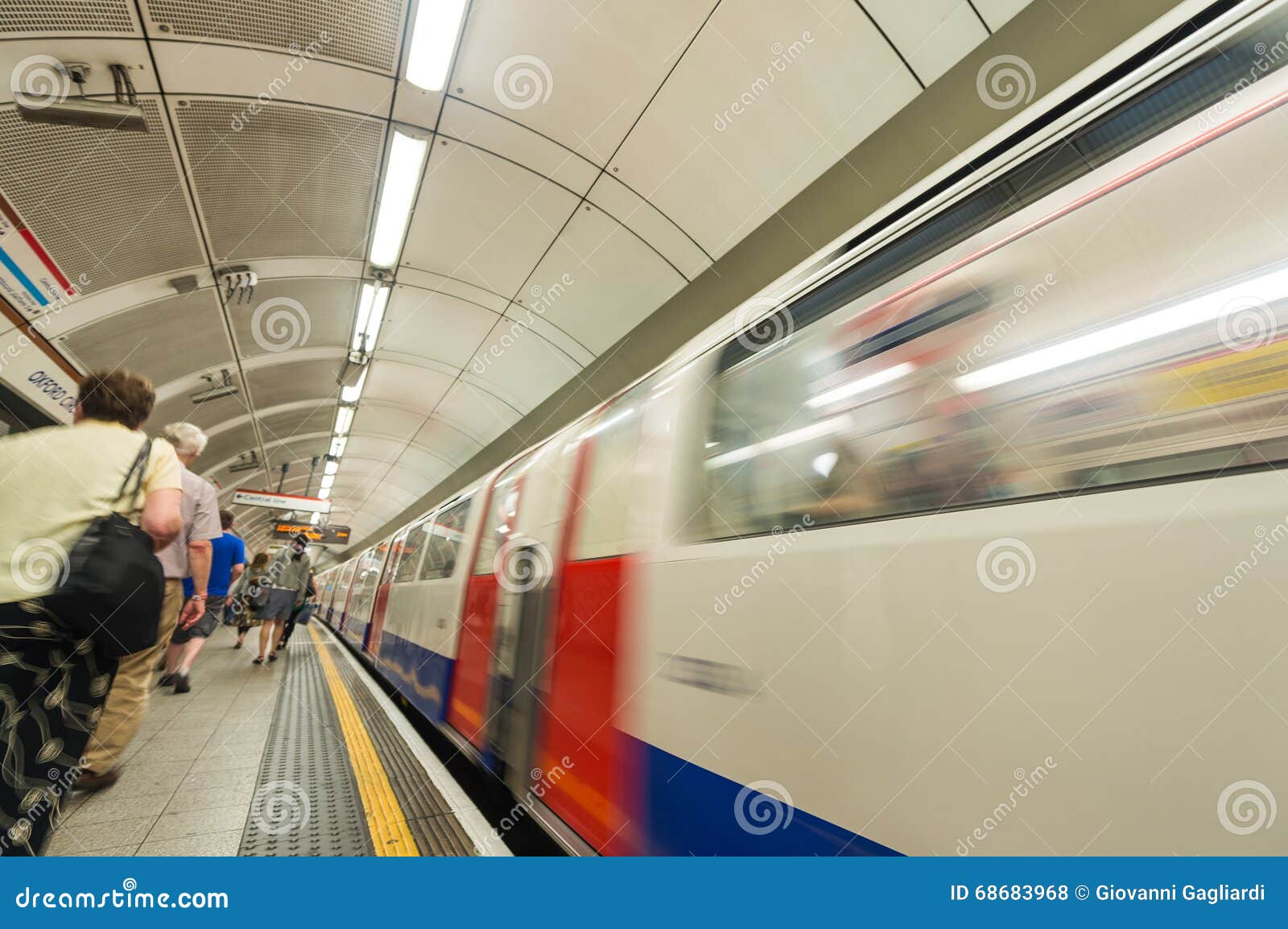 London, UK. Subway Train Leaving Station Stock Photo - Image of travel ...