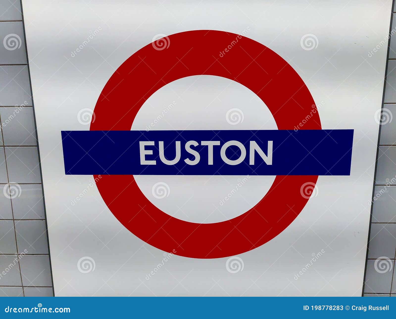London Underground Platform Sign for Euston Station Editorial Stock ...