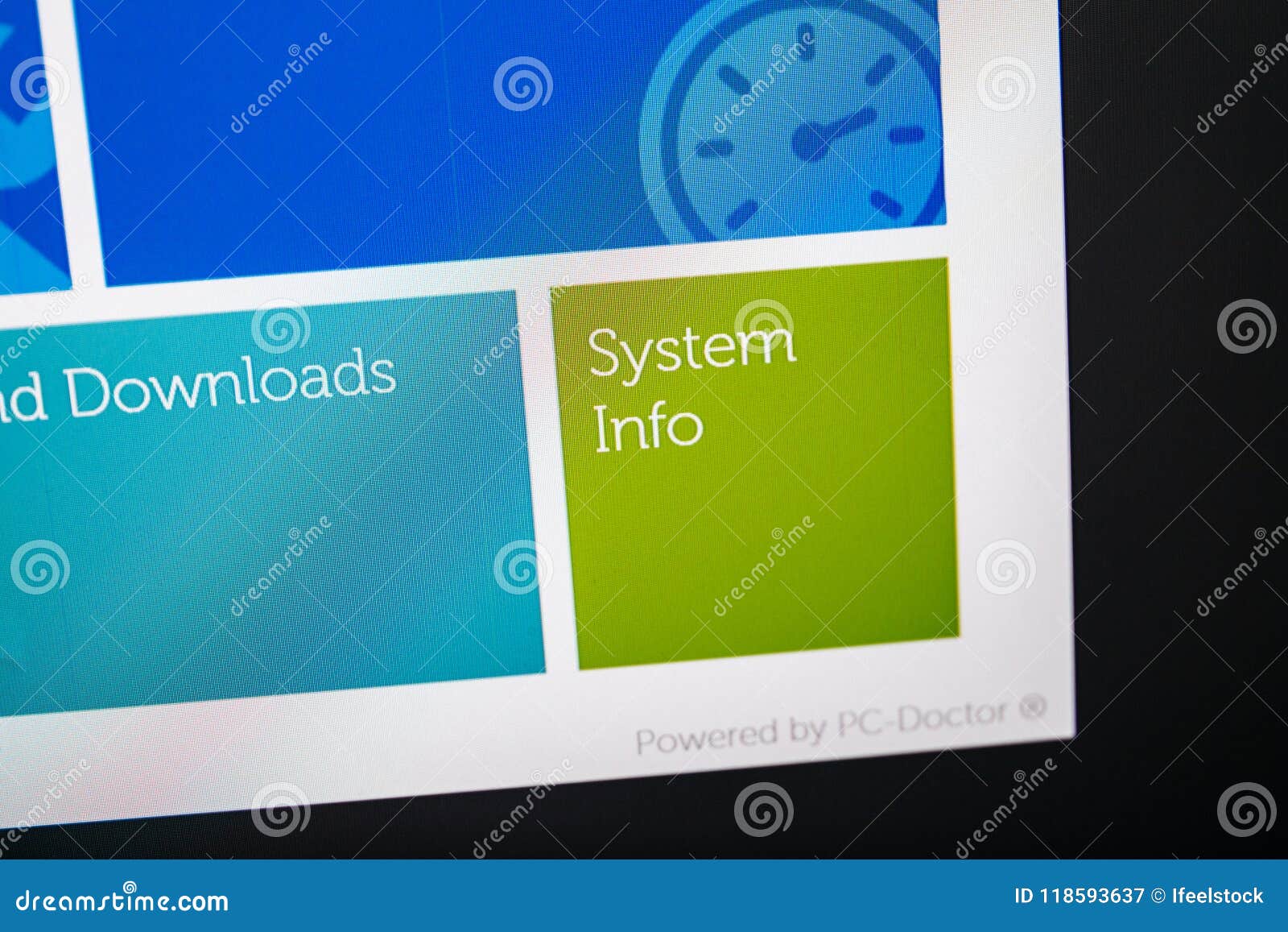 Digital Screen with Support Assist Software Hardware Editorial ...