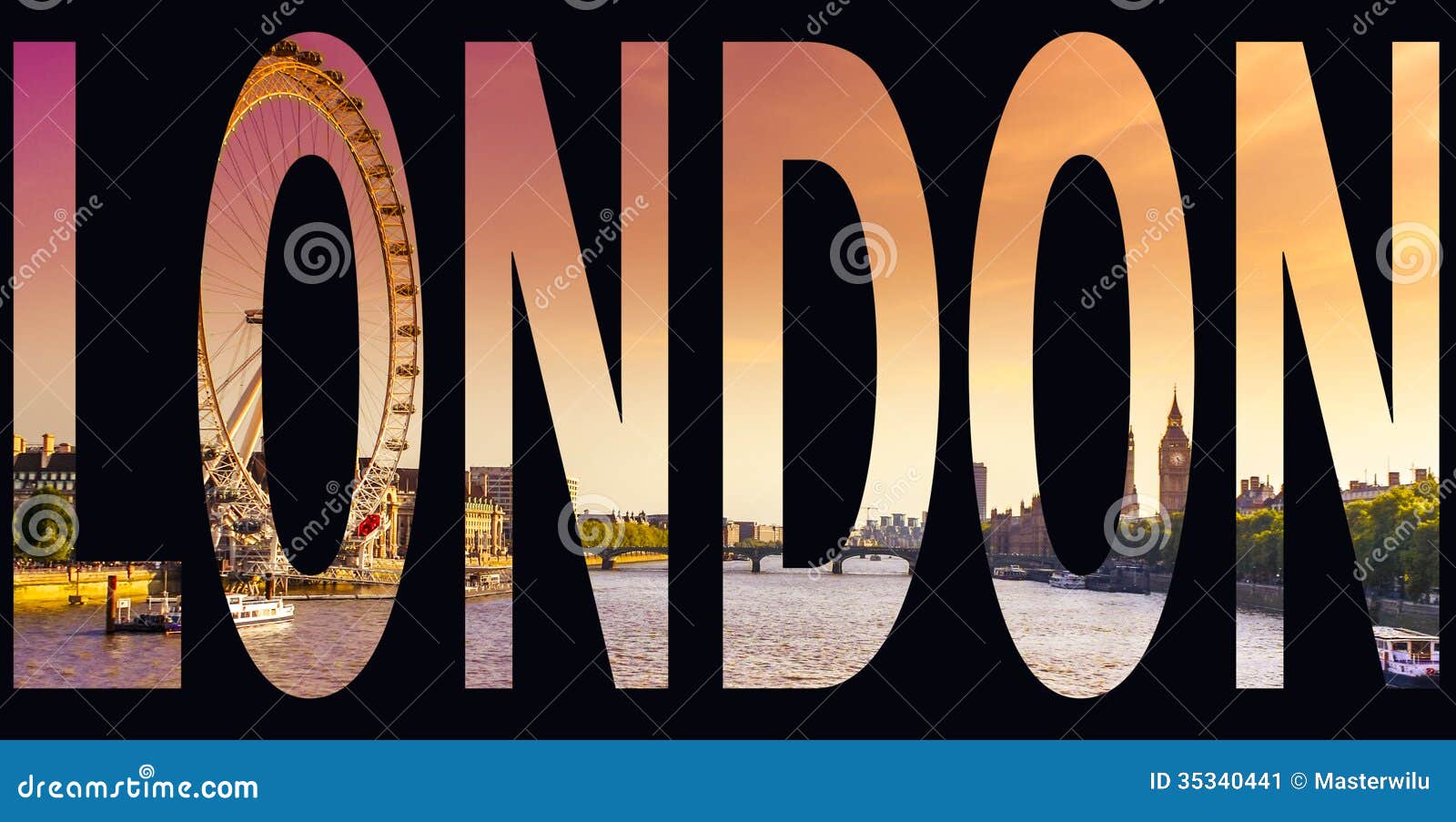 London Word Stock Image - Image: 35340441