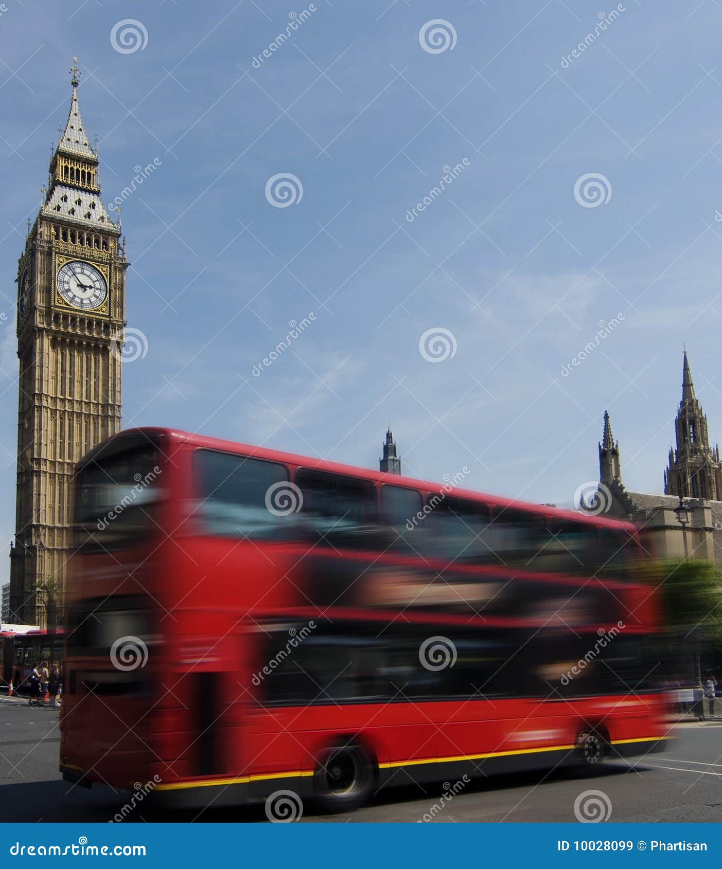 Londons Big Ben and Red Bus Stock Image - Image of parliament, busy ...
