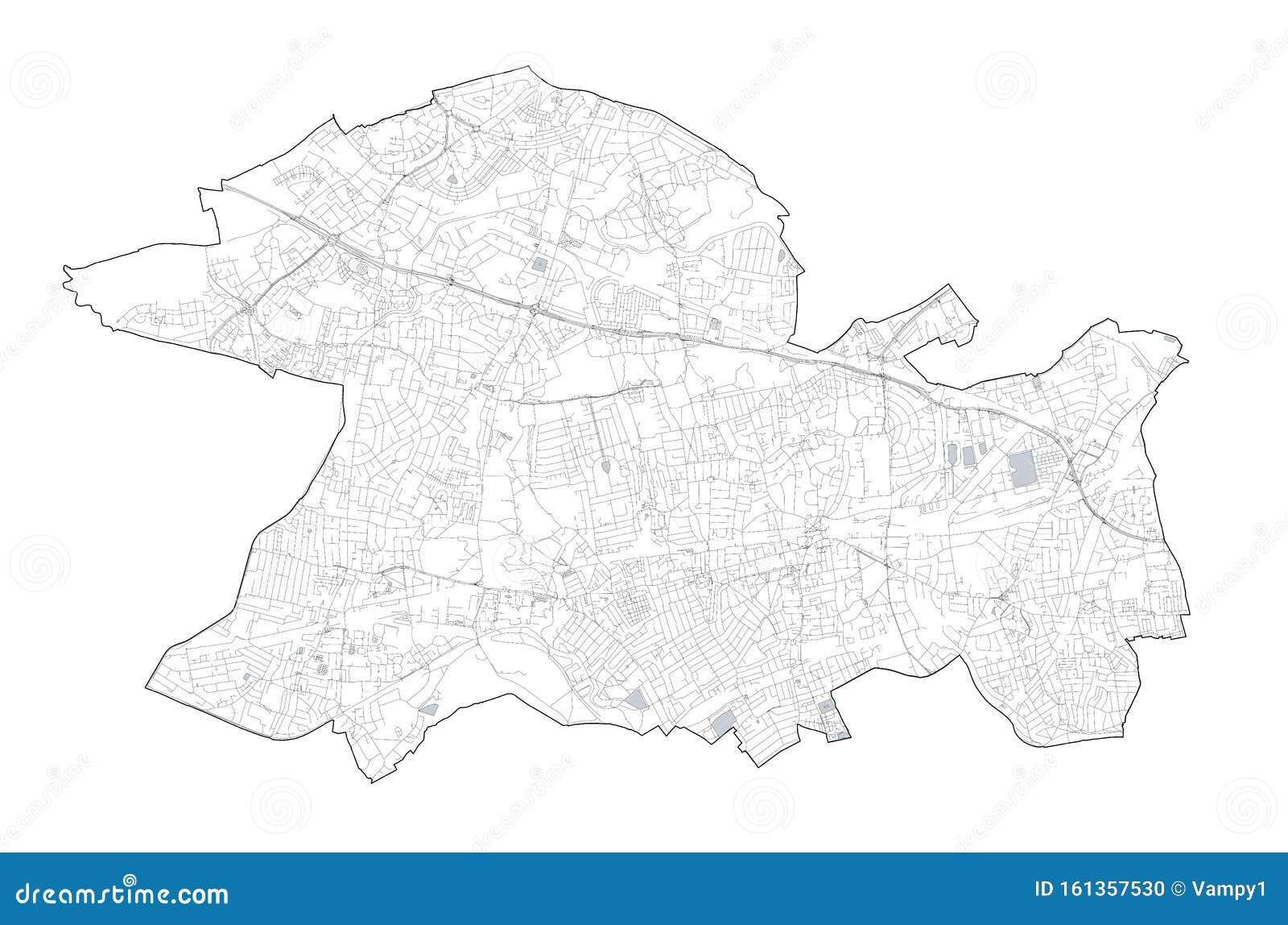 Satellite View of the London Boroughs, Map and Streets of Ealing ...