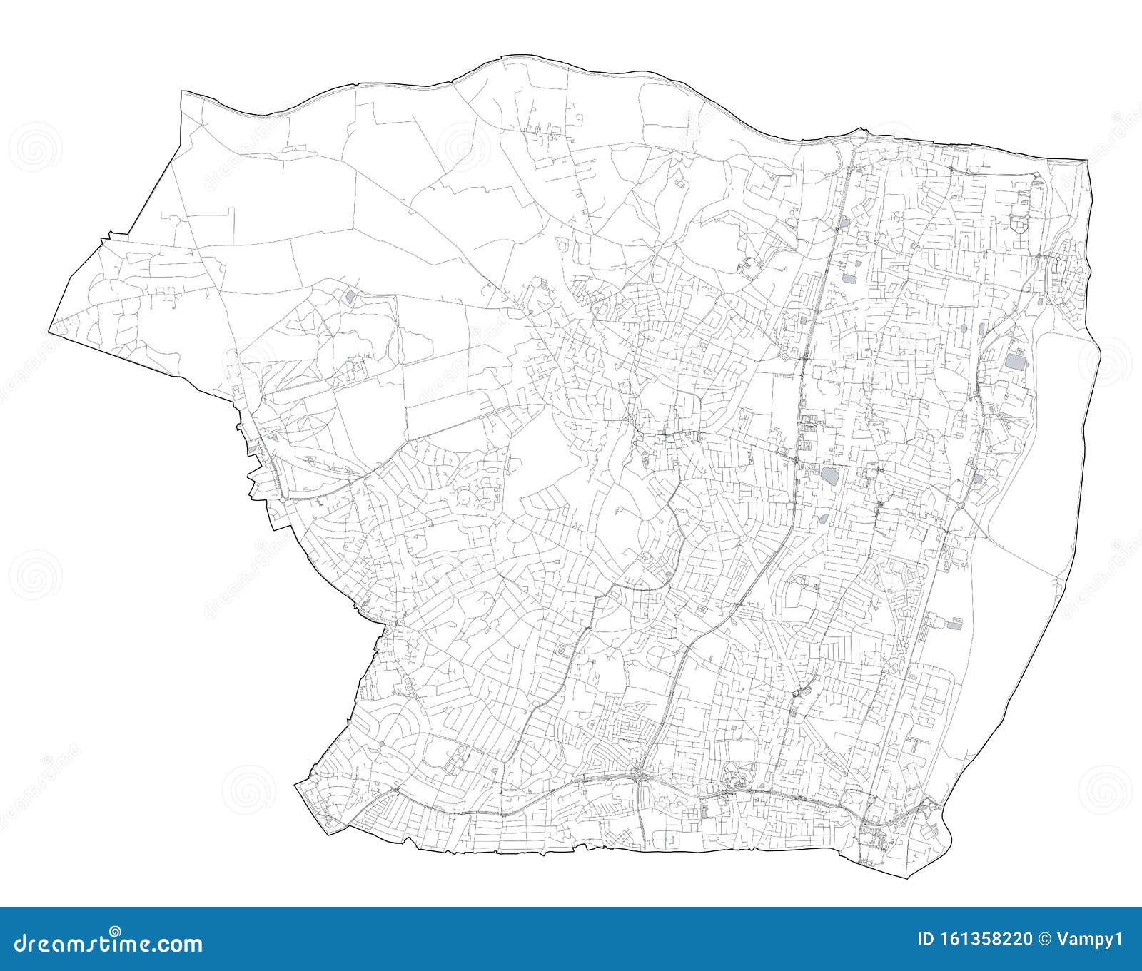 Satellite View of the London Boroughs, Map and Streets of Enfield ...