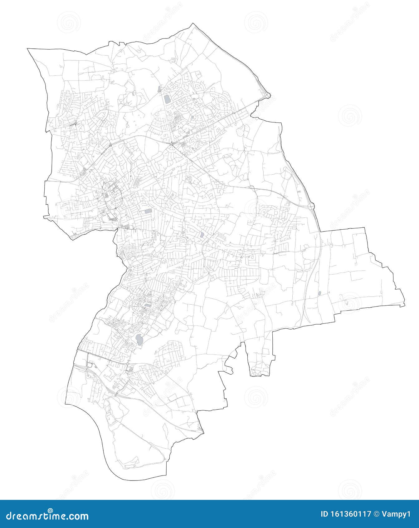 Satellite View of the London Boroughs, Map and Streets of Havering ...