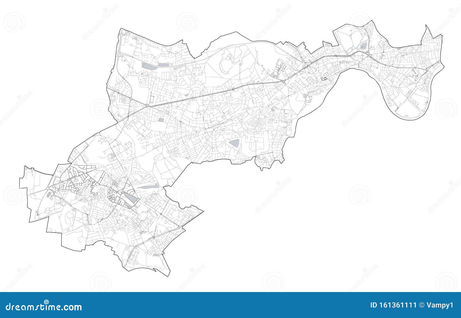 Satellite View of the London Boroughs, Map and Streets of Hounslow ...