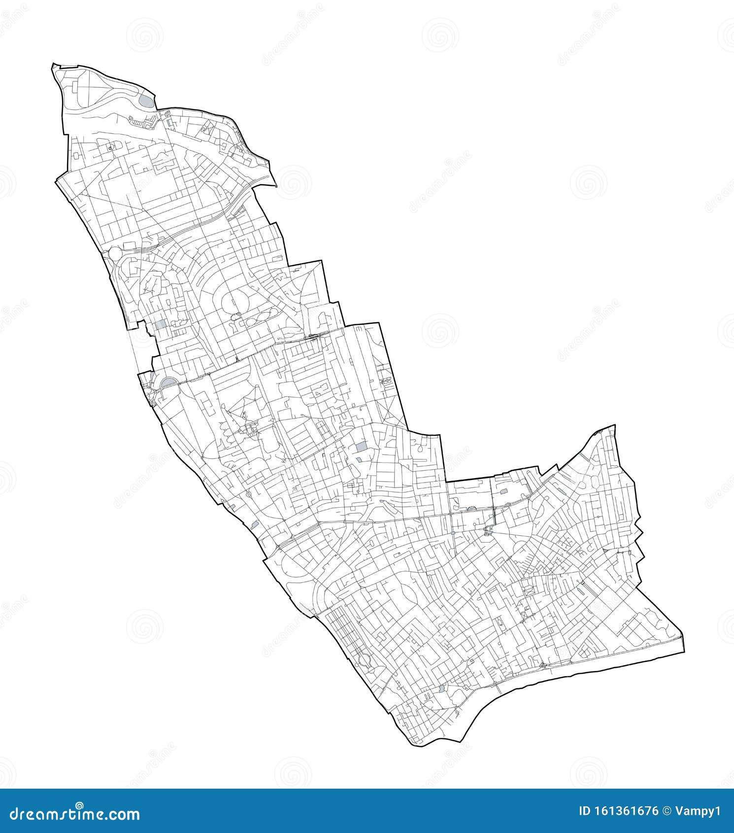 Satellite View of the London Boroughs, Map and Streets of Kensington ...