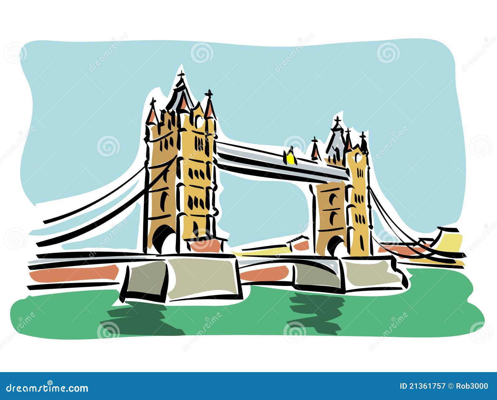 Londra (ponticello Della Torretta) Illustrazione Vettoriale ...