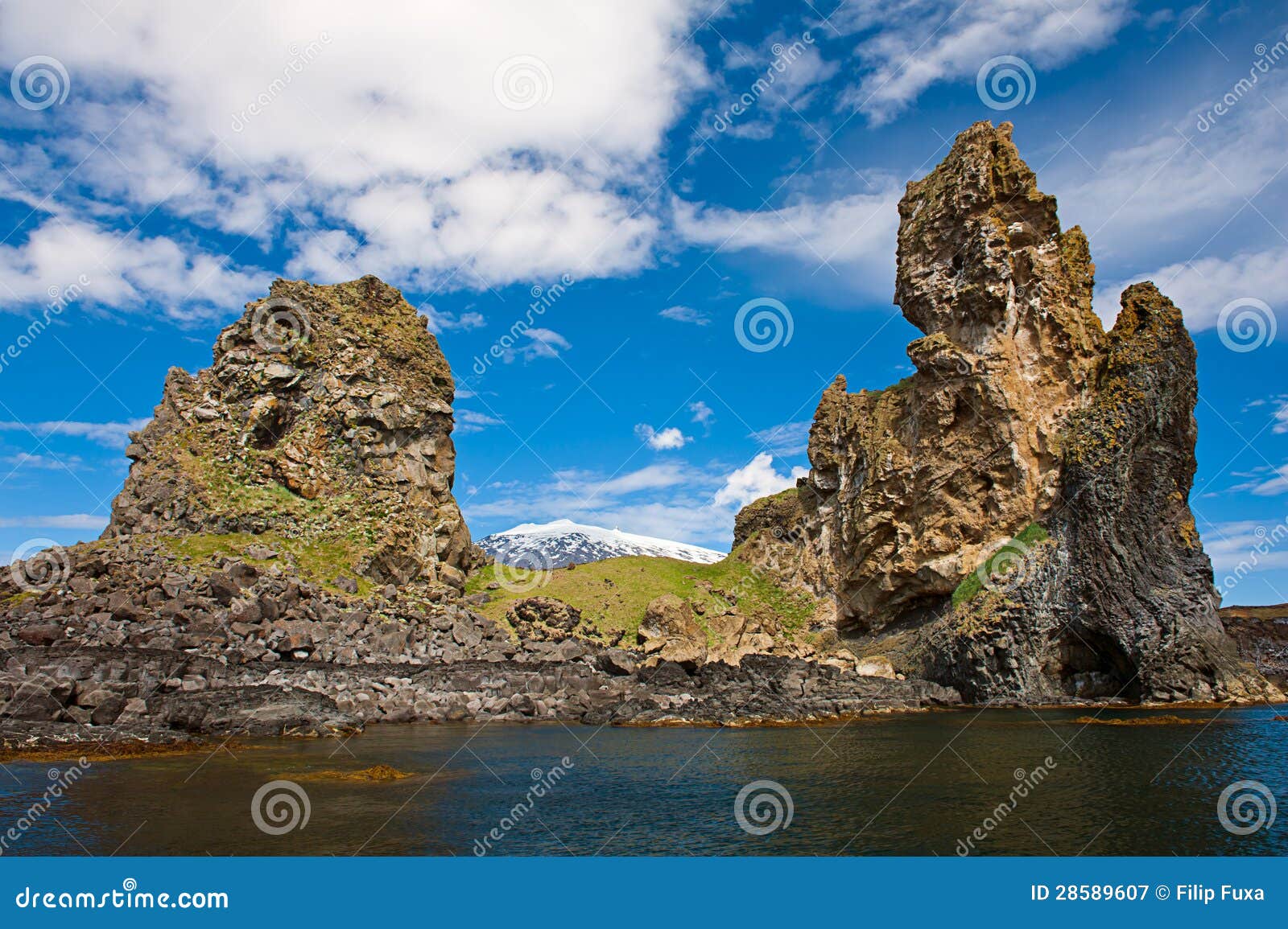 Malarrif White Lighthouse At Snaefellsnes Island, Iceland Royalty-Free ...