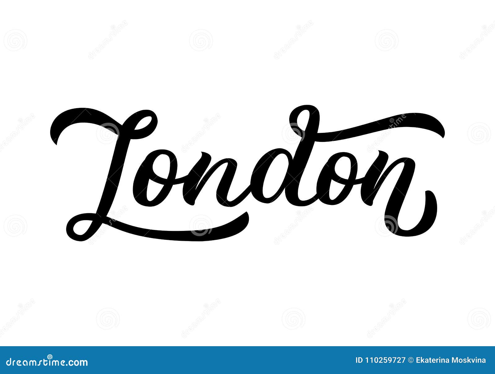 Londres - Letras De La Mano Ilustración del Vector - Ilustración de ...