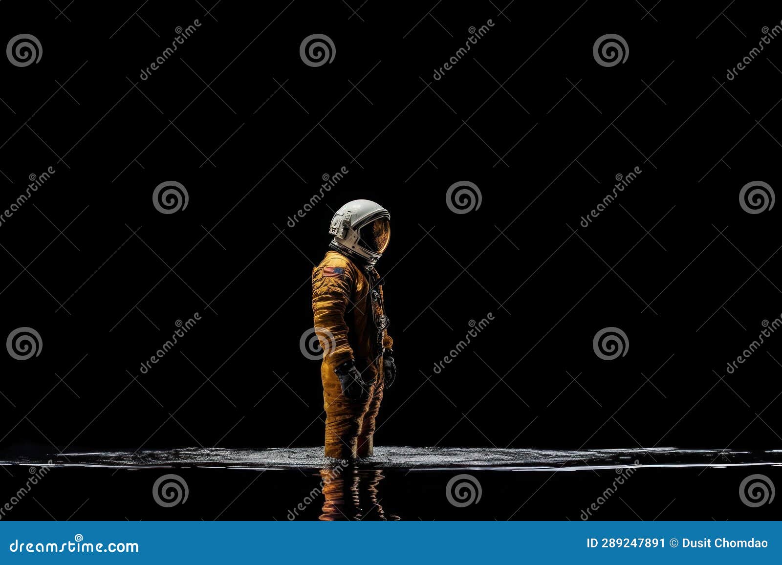 A Lone Astronaut Stands Against the Backdrop of Infinite Cosmic ...