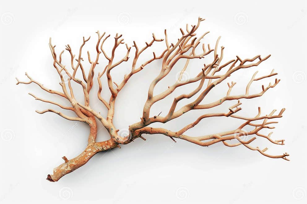A Lone Bare Tree Branch on a White Surface. Suitable for Various Design ...