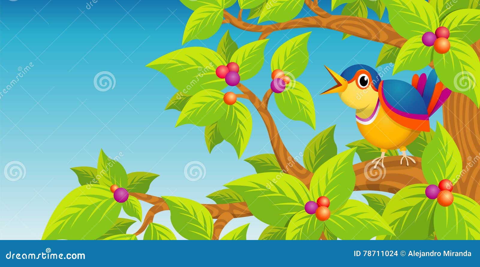 Birds On Tree Clipart