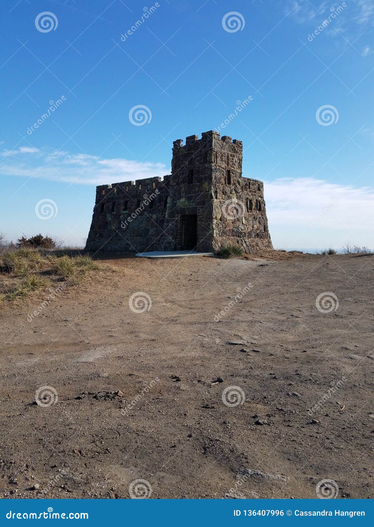 Lone Castle stock photo. Image of castle, lone, kansas - 136407996