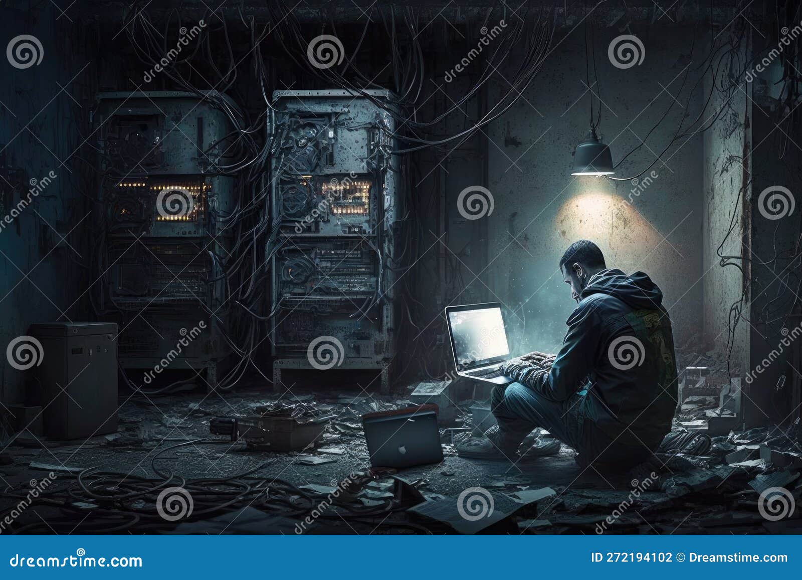 A Laptop Amidst A Construction Site Symbolizes The Foundation ...