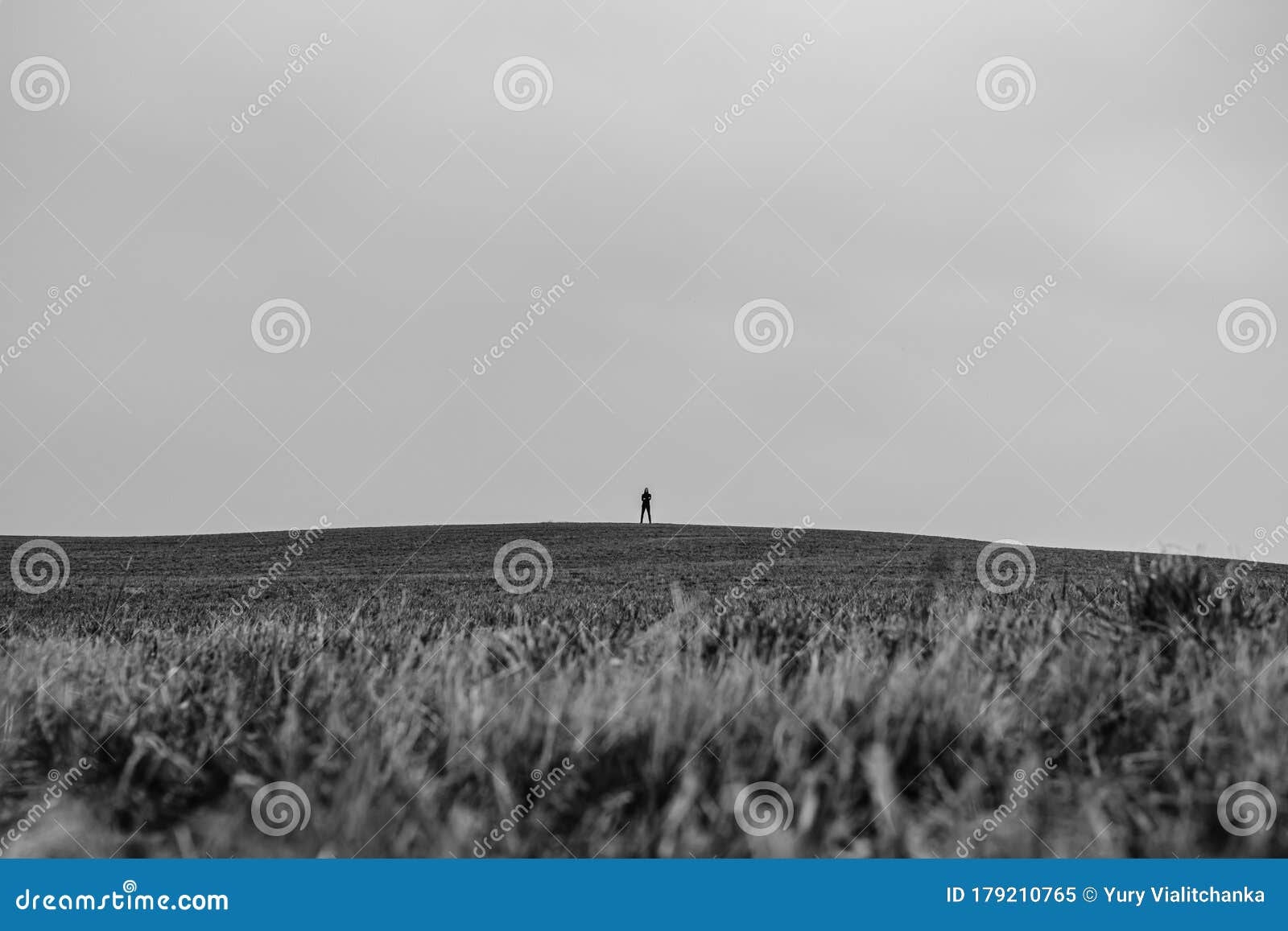 A lone figure of a man stock image. Image of rural, silhouette - 179210765