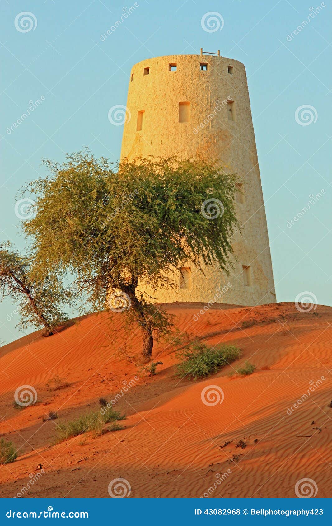 Lone fort in the desert stock photo. Image of building - 43082968