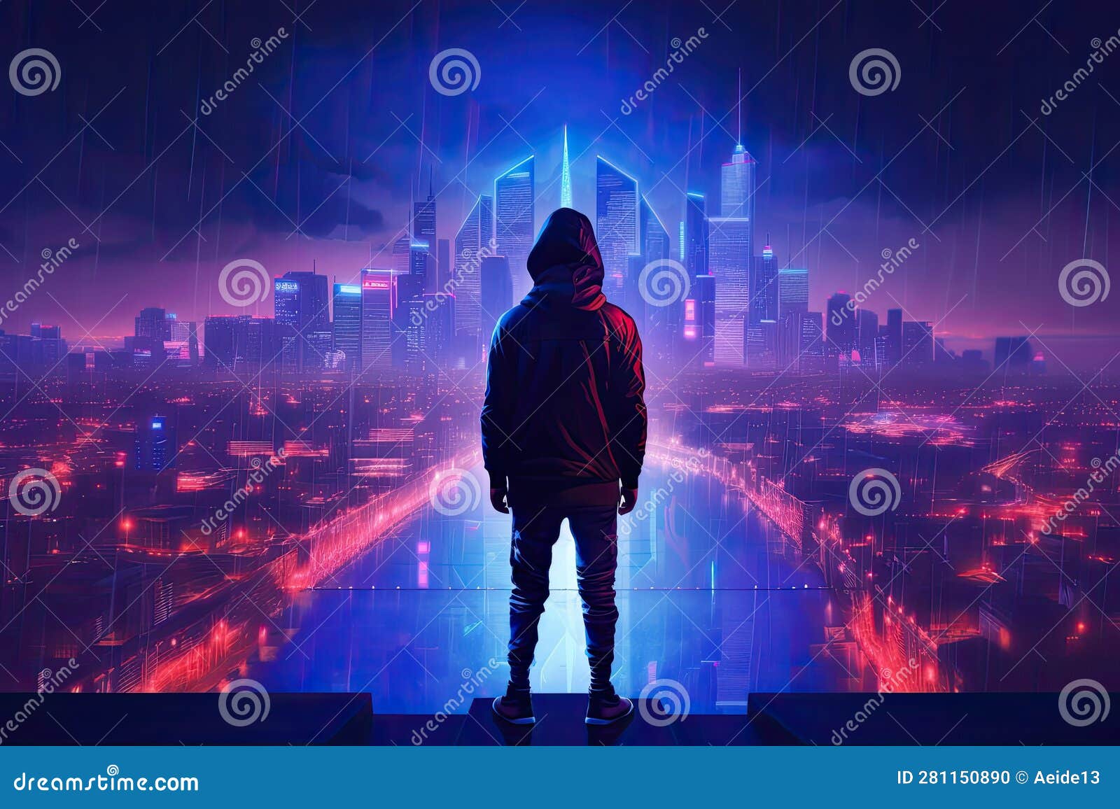 A Lone Hacker Sits In Contemplation, Surrounded By The Glowing Green ...