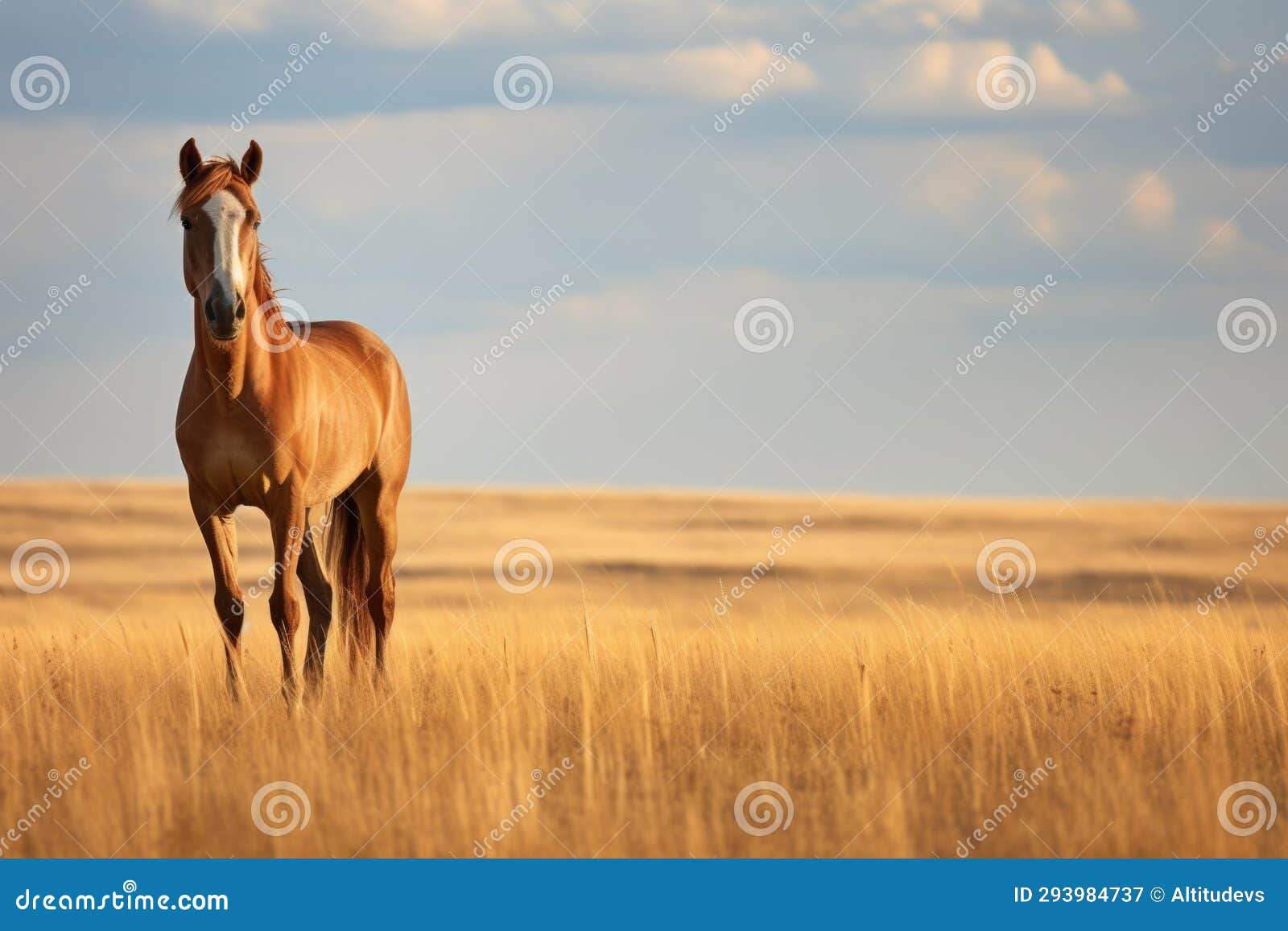 A Lone Horse Standing in an Empty Pasture Stock Image - Image of lone ...