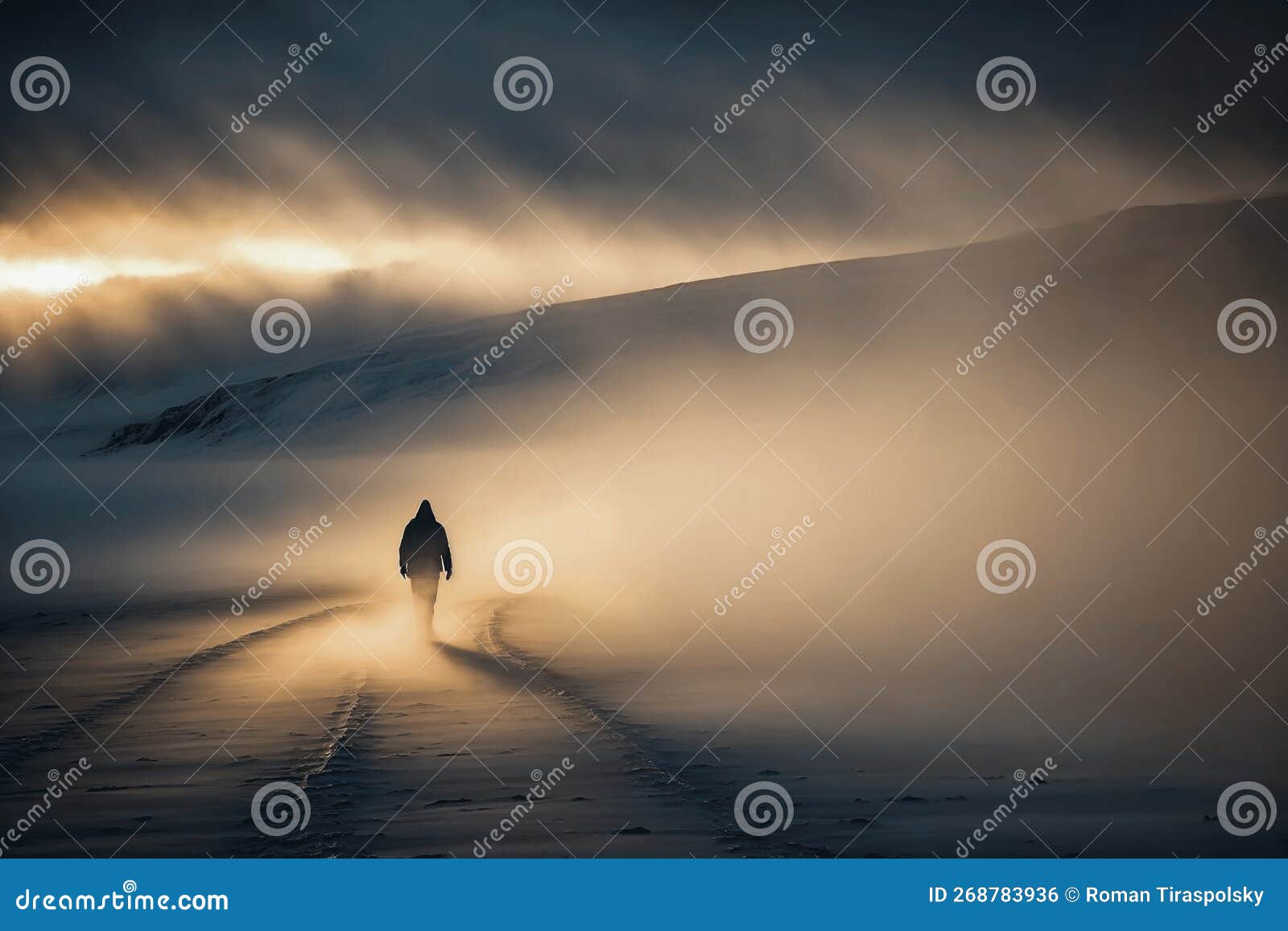 Man alone in wilderness stock photo. Image of nothingness - 268783936