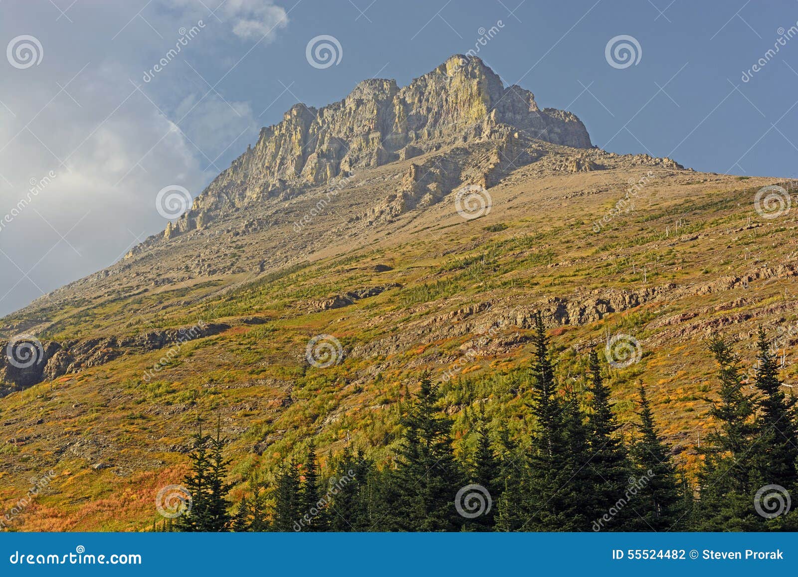 Lone Mountain Peak in the Fall Stock Photo - Image of geology, natural ...