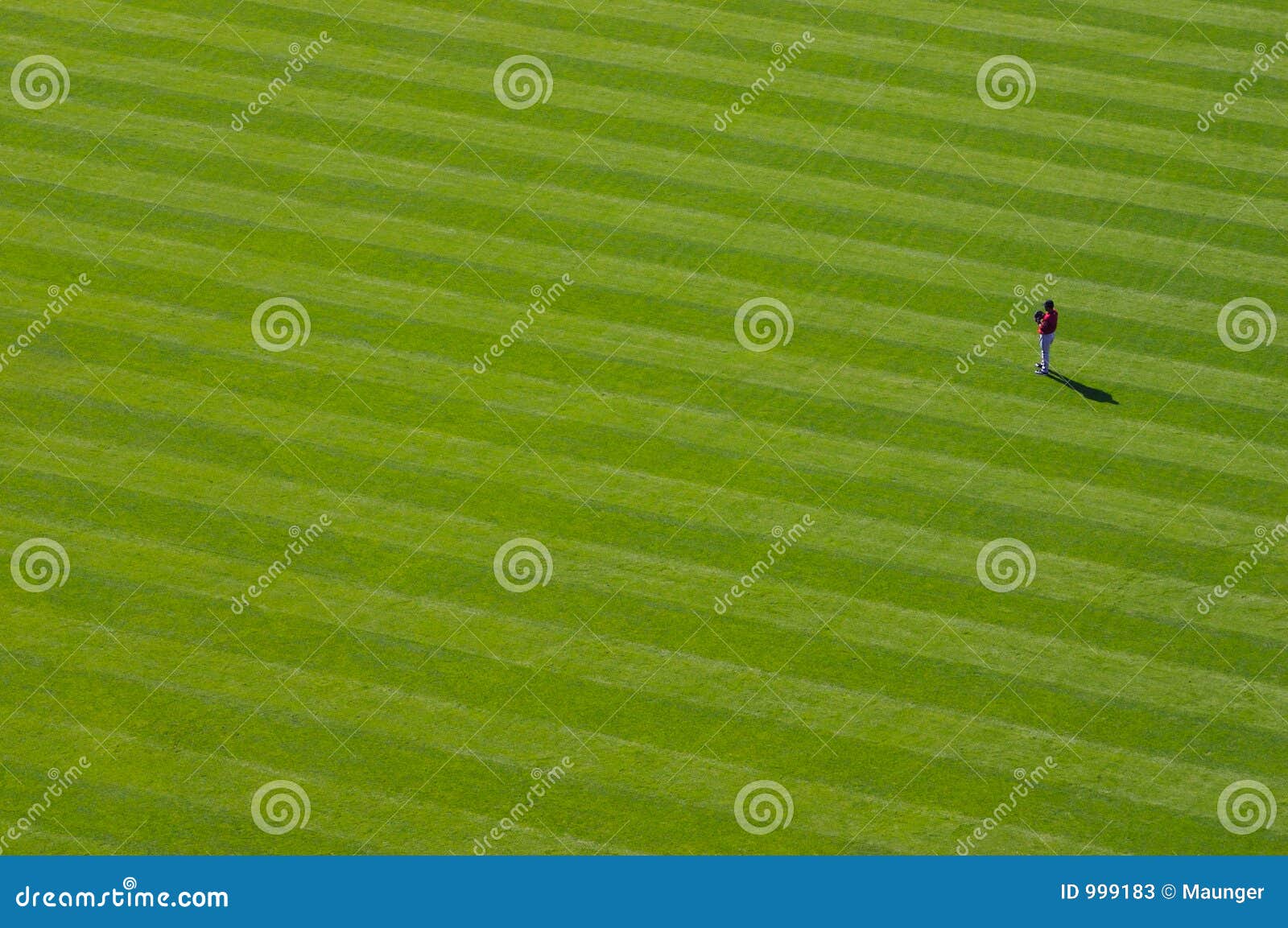 Lone outfielder stock image. Image of lonely, waiting, playing - 999183