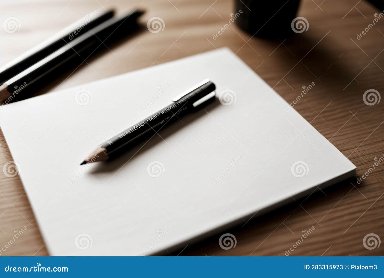 A Lone Pencil on a Paper Ready To Sketch the Future Stock Illustration ...