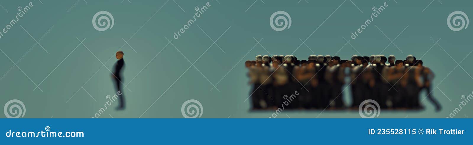 Leading a Small Crowd of People Stock Image - Image of lead, direction ...