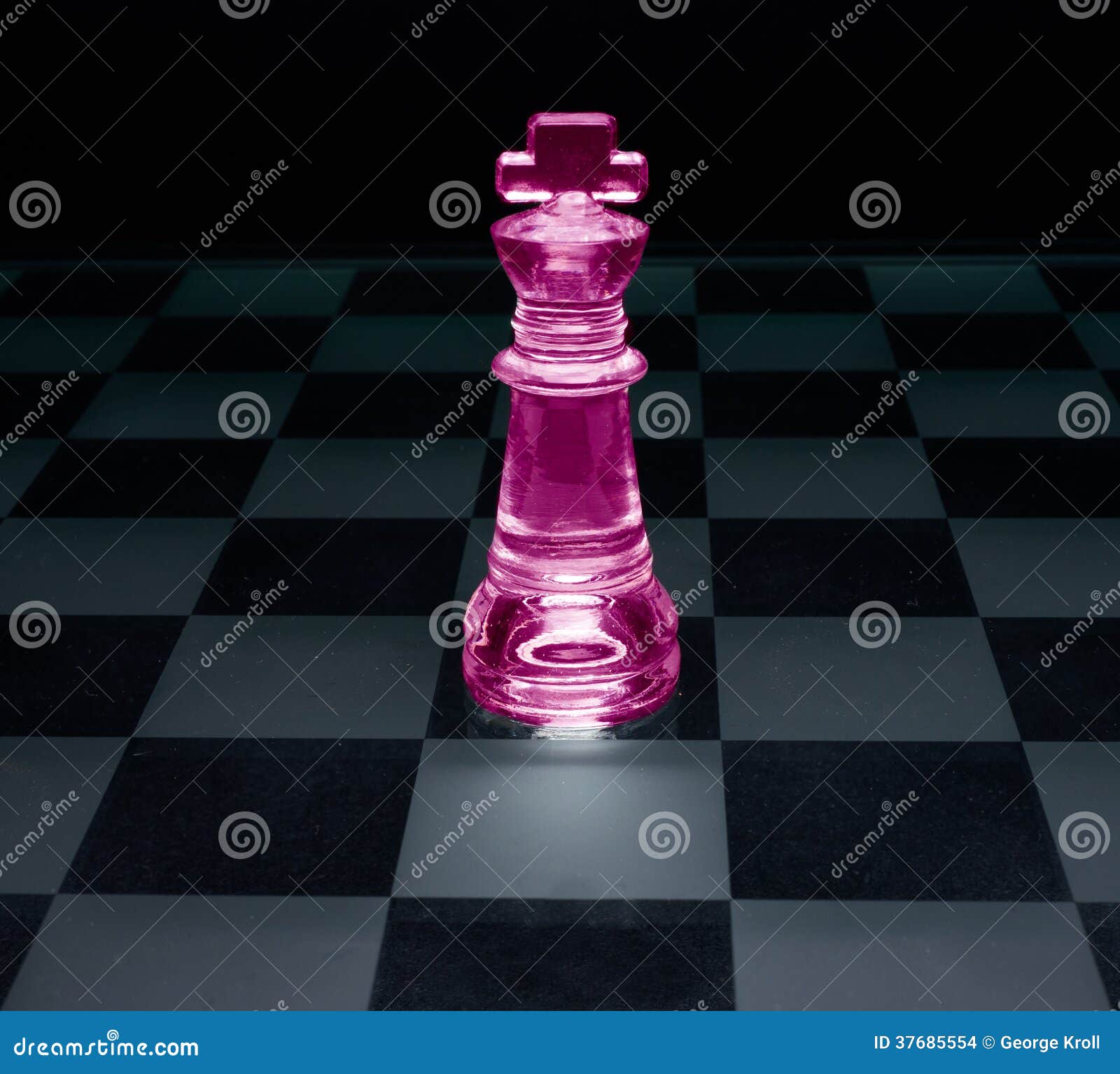 Lone Pink Chess Piece stock photo. Image of play, leadership - 37685554