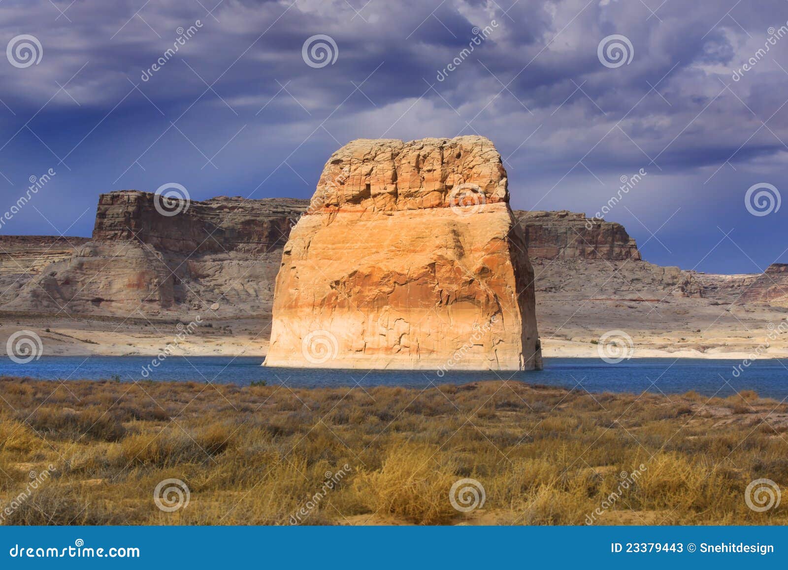Lone rock stock image. Image of nature, thunderstorm - 23379443