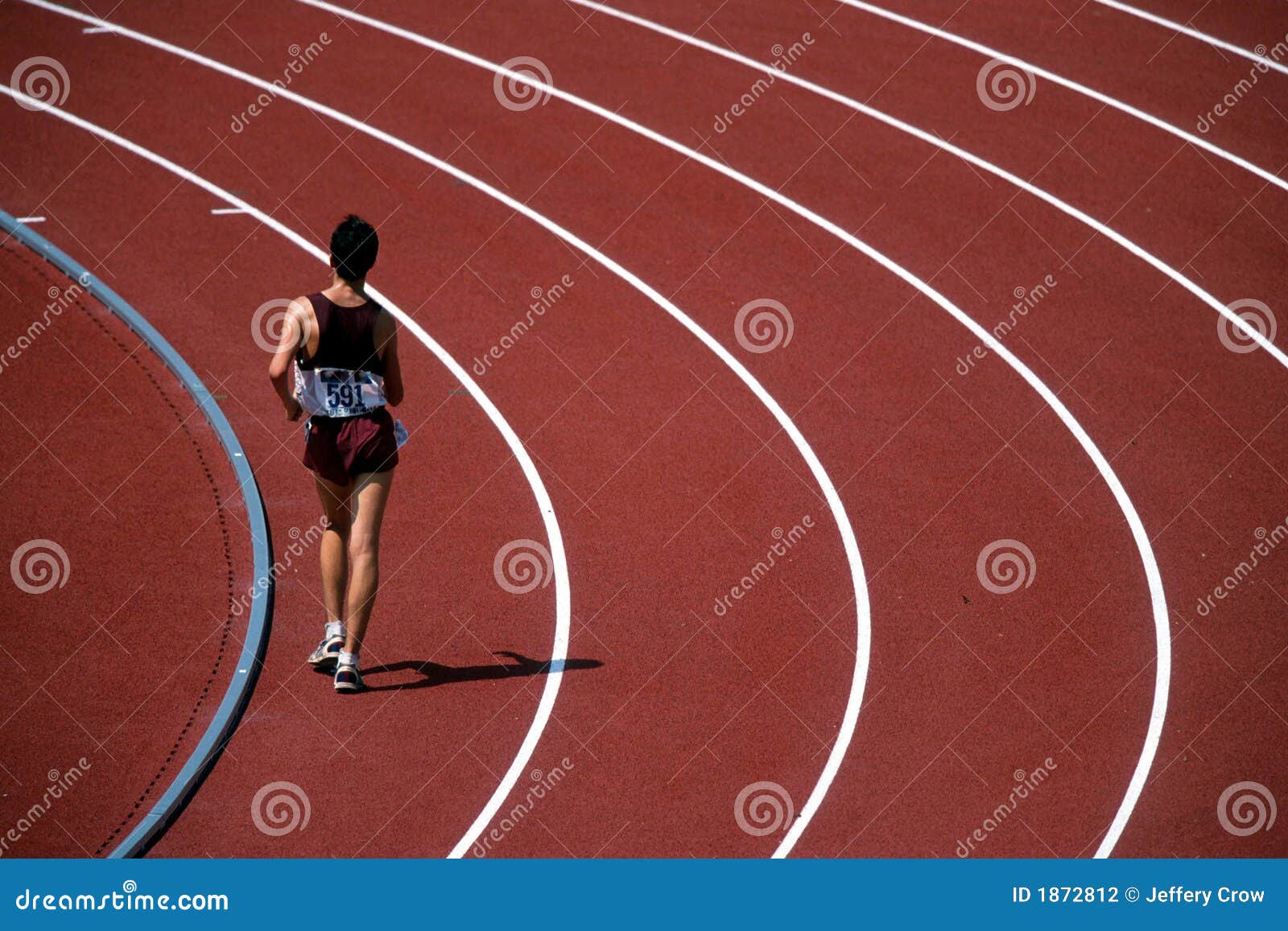 Lone runner 01 stock photo. Image of field, runner, track - 1872812