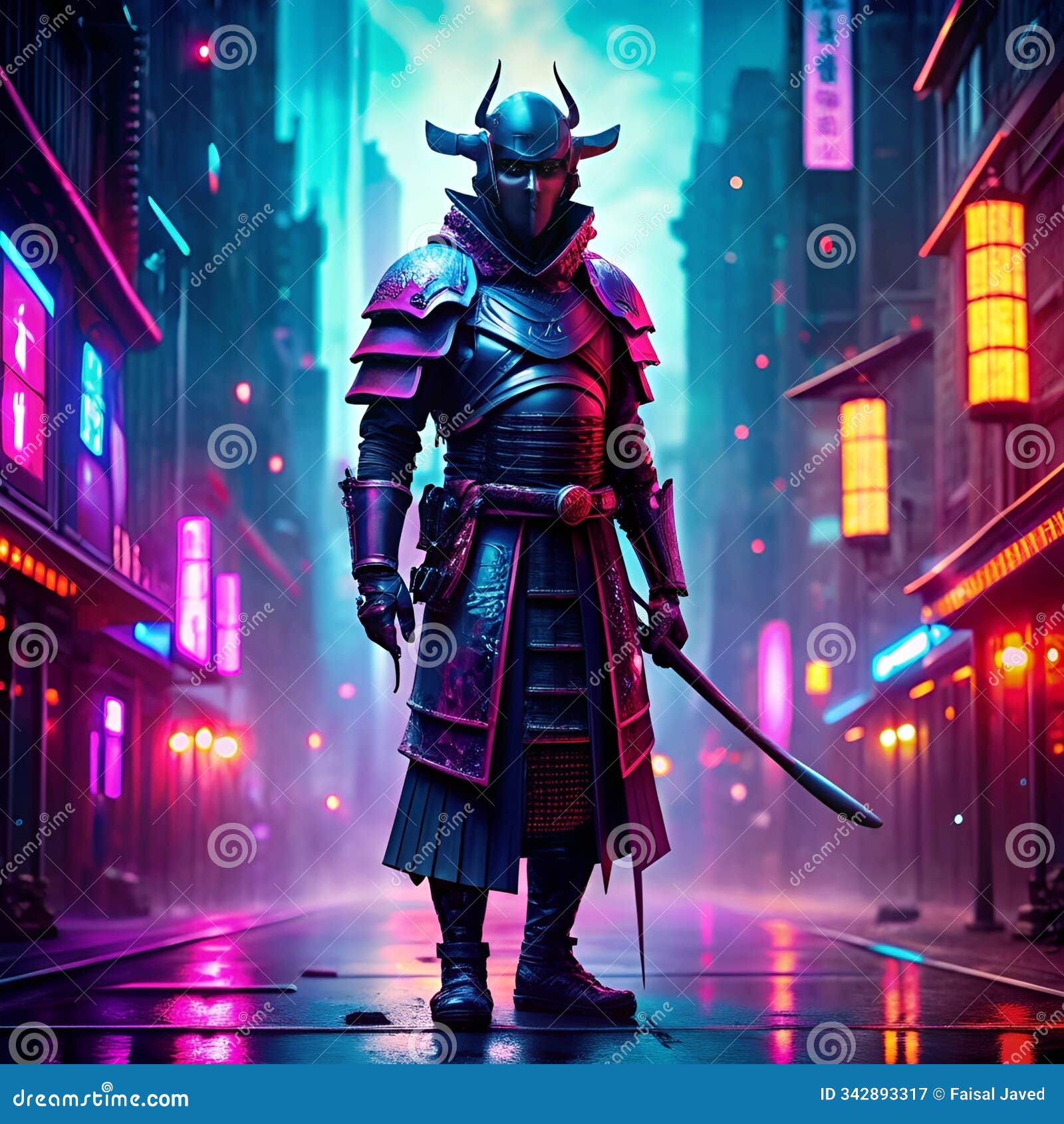 A Lone Cyber Tree On A Digital Plain, Its Branches Circuit-like And ...