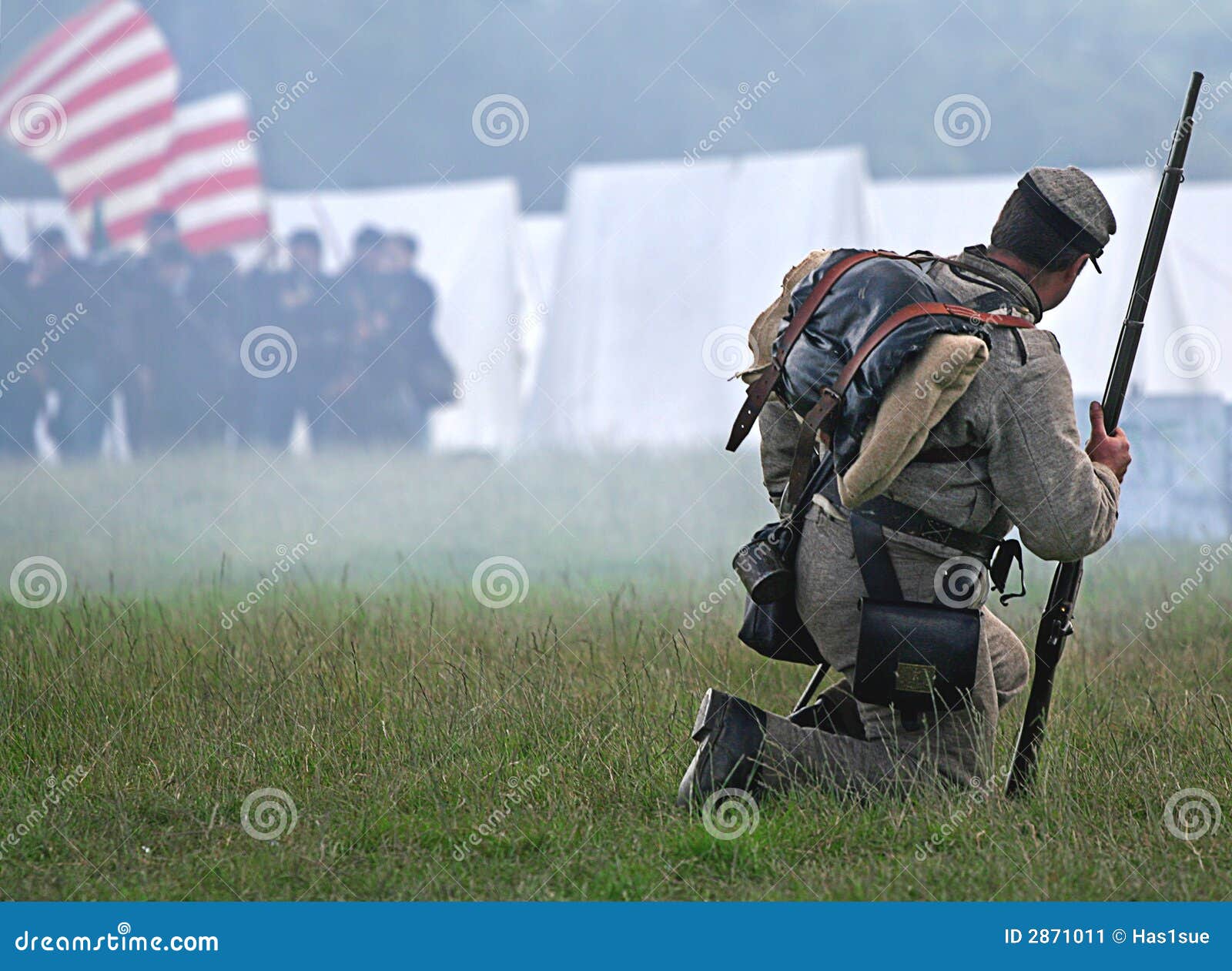 Lone Soldier stock image. Image of battle, 19th, costume - 2871011