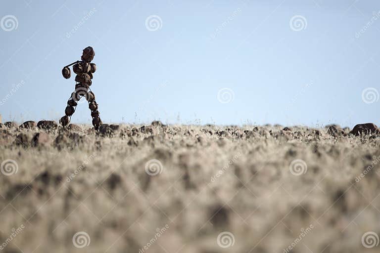 Lone Stone Man of Kaokoland. Stock Image - Image of rocky, orupembe ...